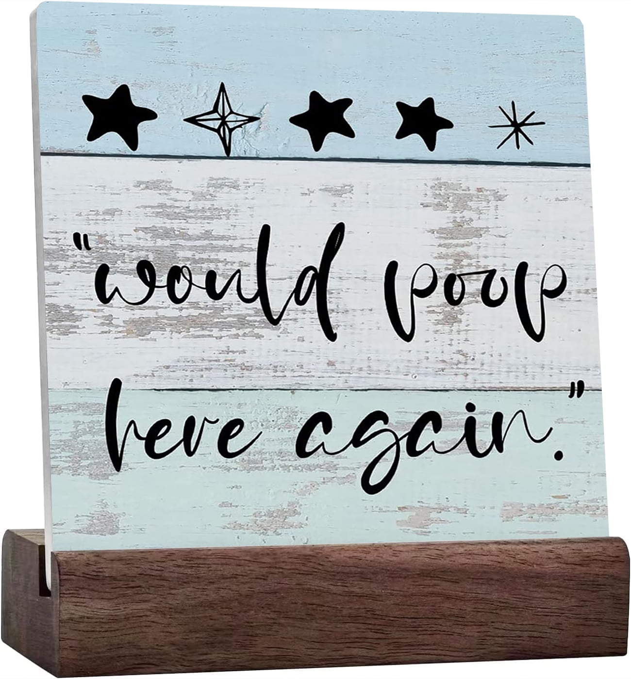 Ceramic Sign 4x4 Inch Rustic Ceramic Sign Bathroom Decor Farmhouse Home ...