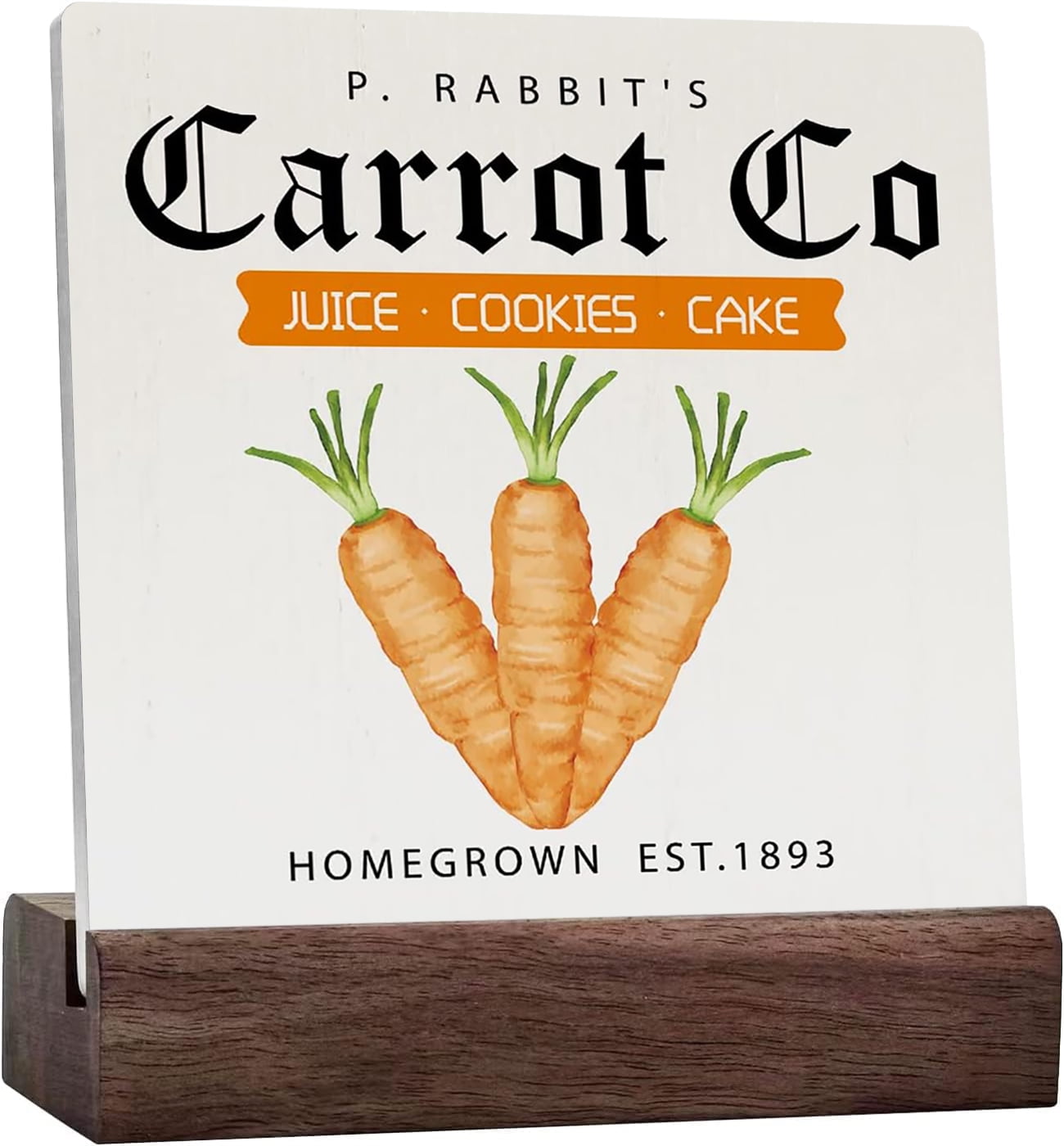 Ceramic Sign 4x4 Inch Rustic Carrot Ceramic Signs Easter Carrot Ceramic ...
