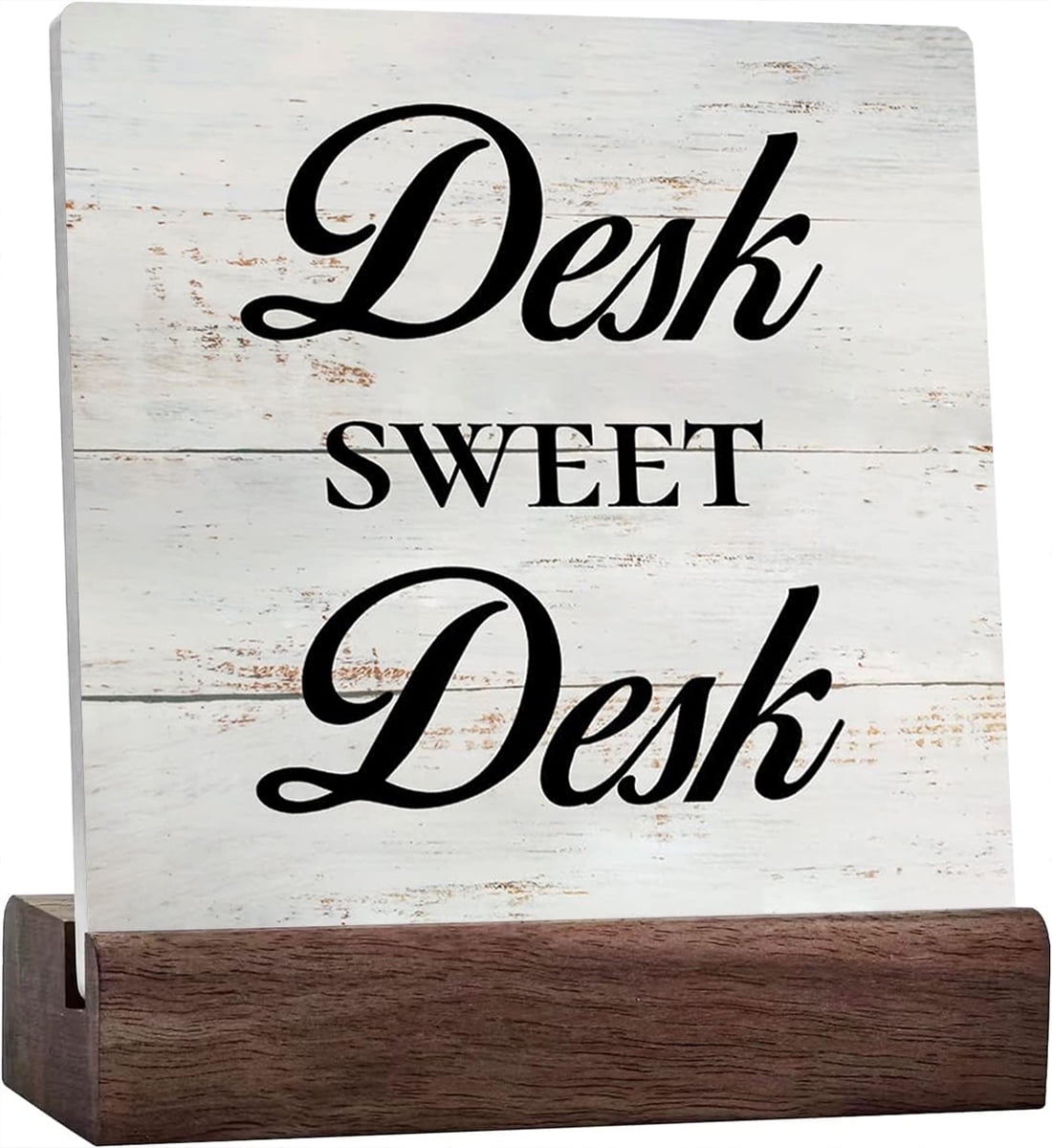Ceramic Sign 4x4 Inch Rustic Desk Sweet Desk Ceramic Plaque Desk Sign ...