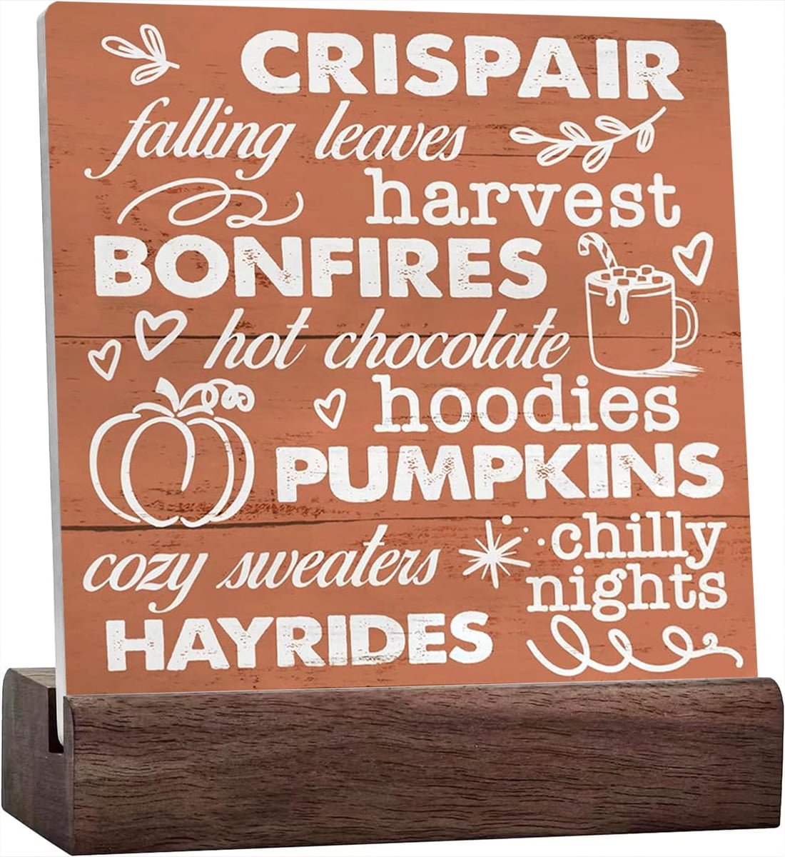 Ceramic Sign 4x4 Inch Rustic Fall Favorites Ceramic Plaque Desk Sign ...