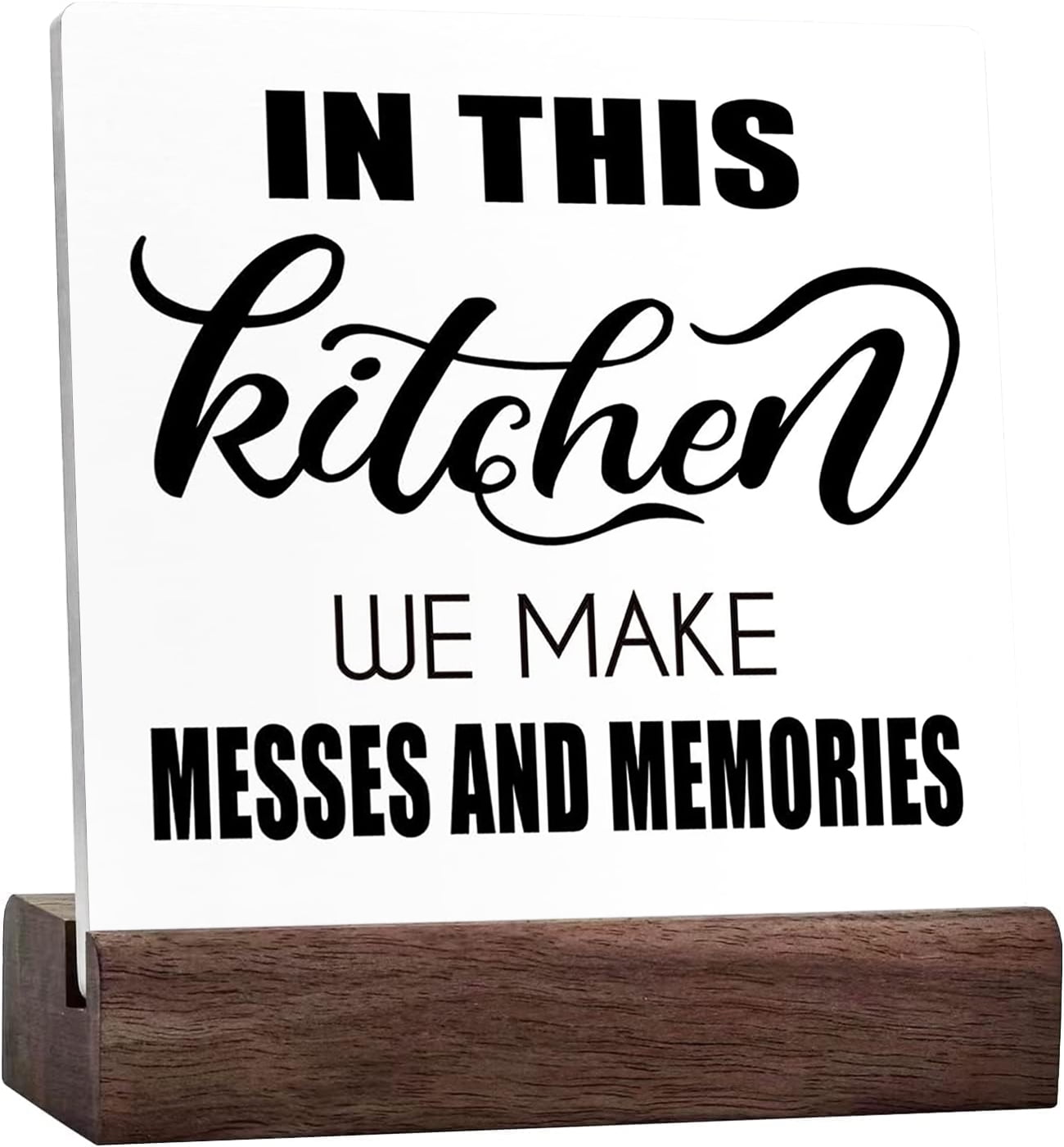 Ceramic Sign 4x4 Inch Rustic Kitchen Sign Decor In This Kitchen We Make ...