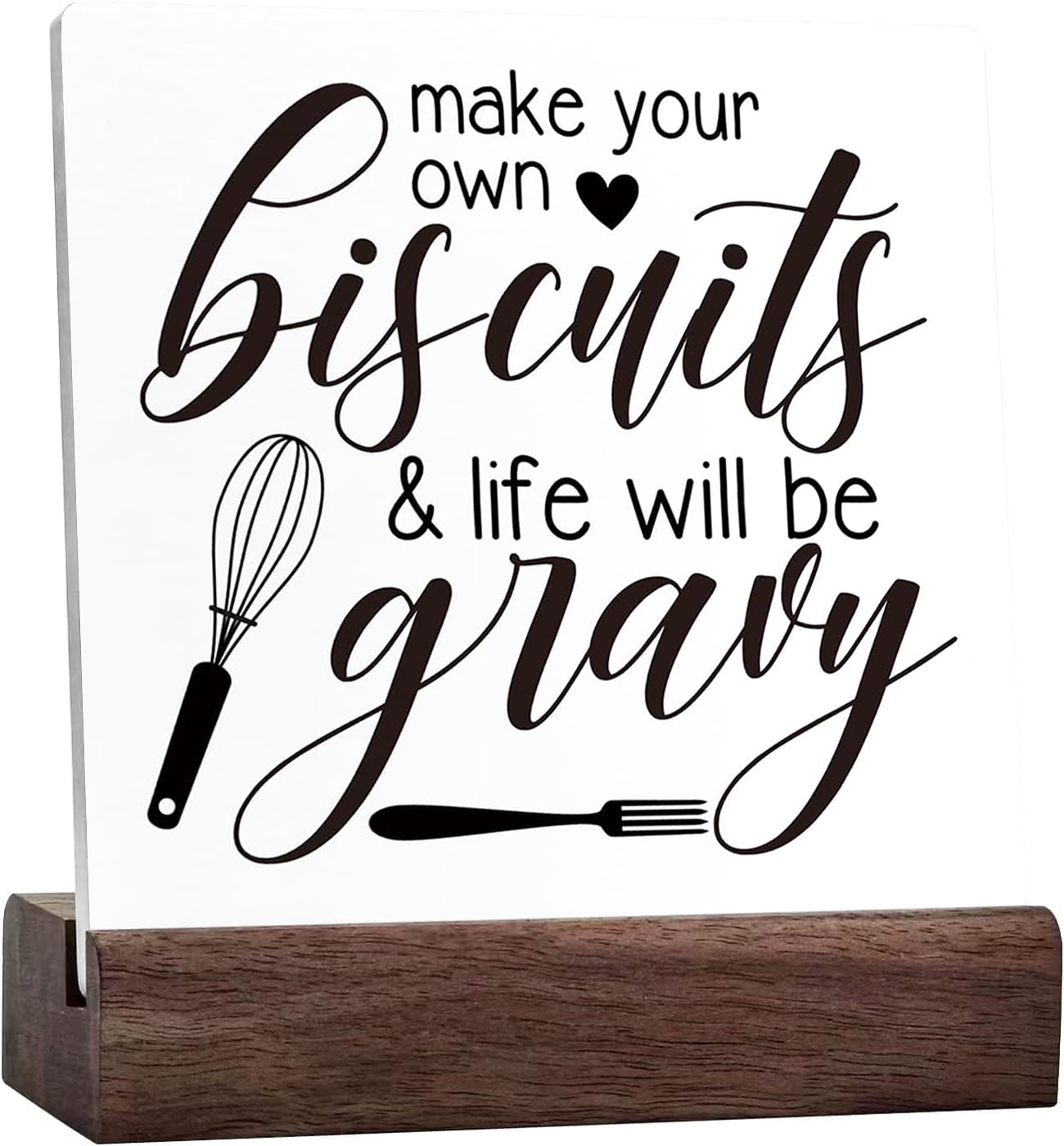 Ceramic Sign 4x4 Inch Rustic Make Your Own Biscuits Kitchen Sign Decor ...