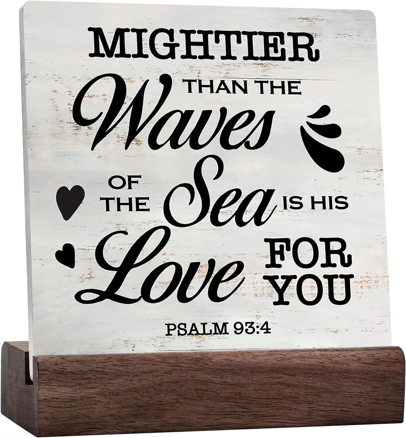 Ceramic Sign 4x4 Inch Rustic Religious Ceramic Signs Mightier Than The ...