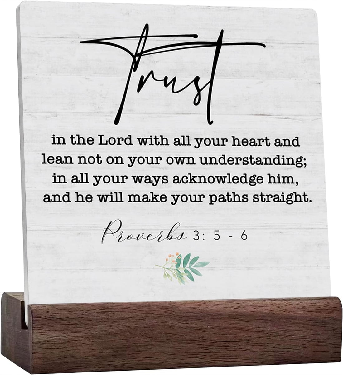 Ceramic Sign 4x4 Inch Rustic Trust In The Lord With All Your Heart ...