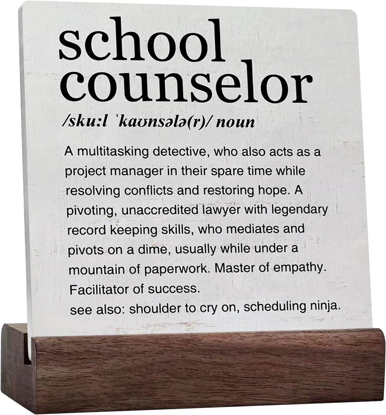Ceramic Sign 4x4 Inch School Counselor Definition Art Ceramic Sign ...