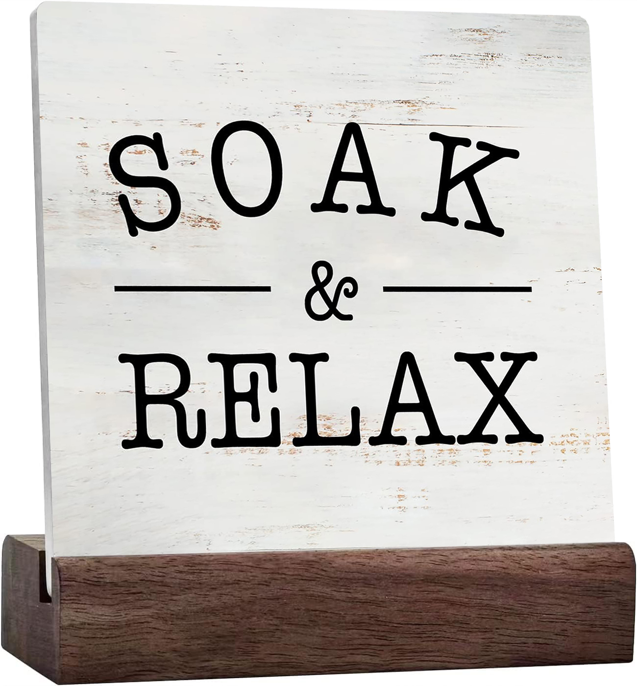 Ceramic Sign 4x4 Inch Soak & Relax Ceramic Signs Home Decor Rustic ...