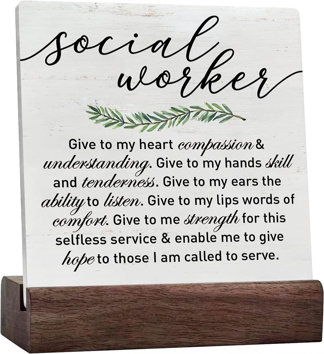 Ceramic Sign 4x4 Inch Social Worker Gifts Thank You Appreciation Gifts ...