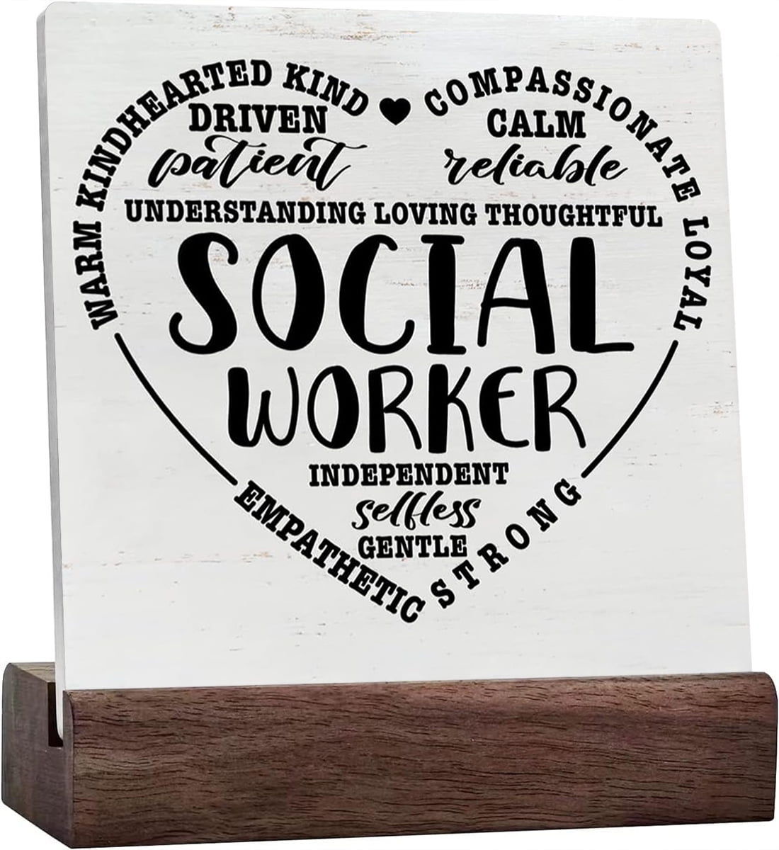 Ceramic Sign 4x4 Inch Social Worker Thank You Appreciation Gifts For ...