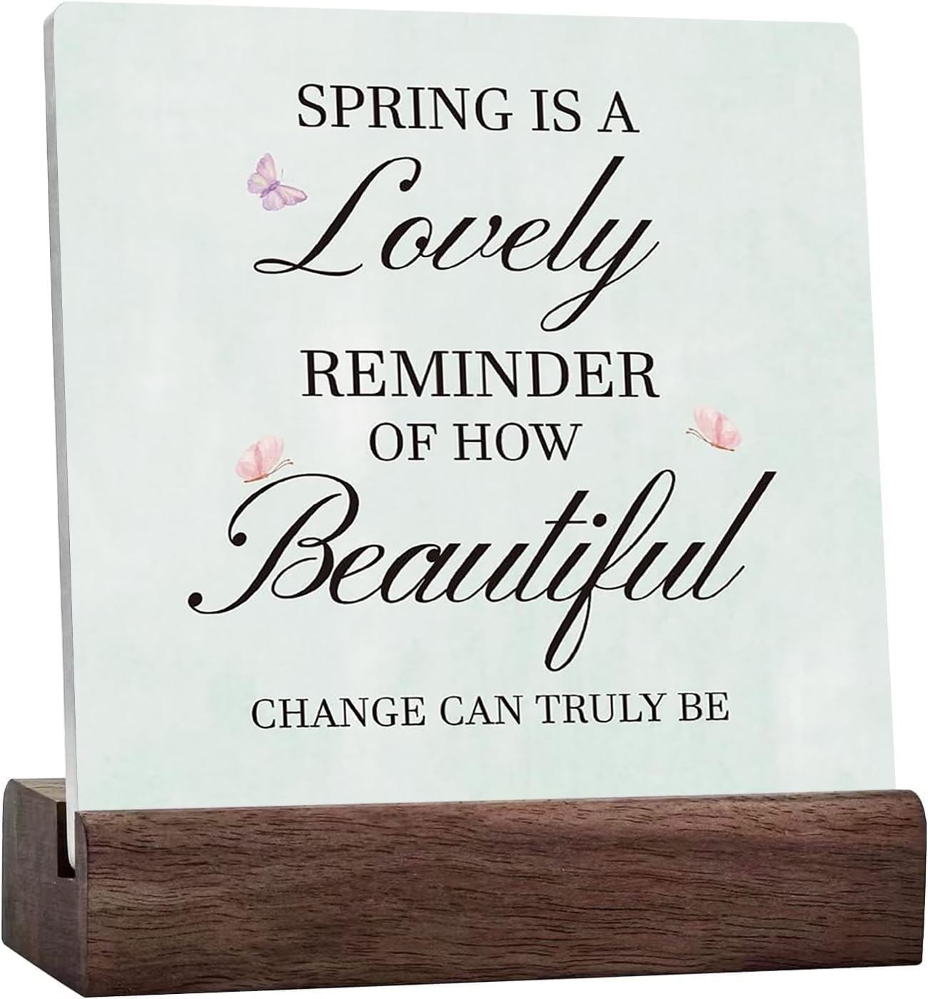 Ceramic Sign 4x4 Inch Spring Ceramic Plaque Sign Butterfly Desk Decor ...