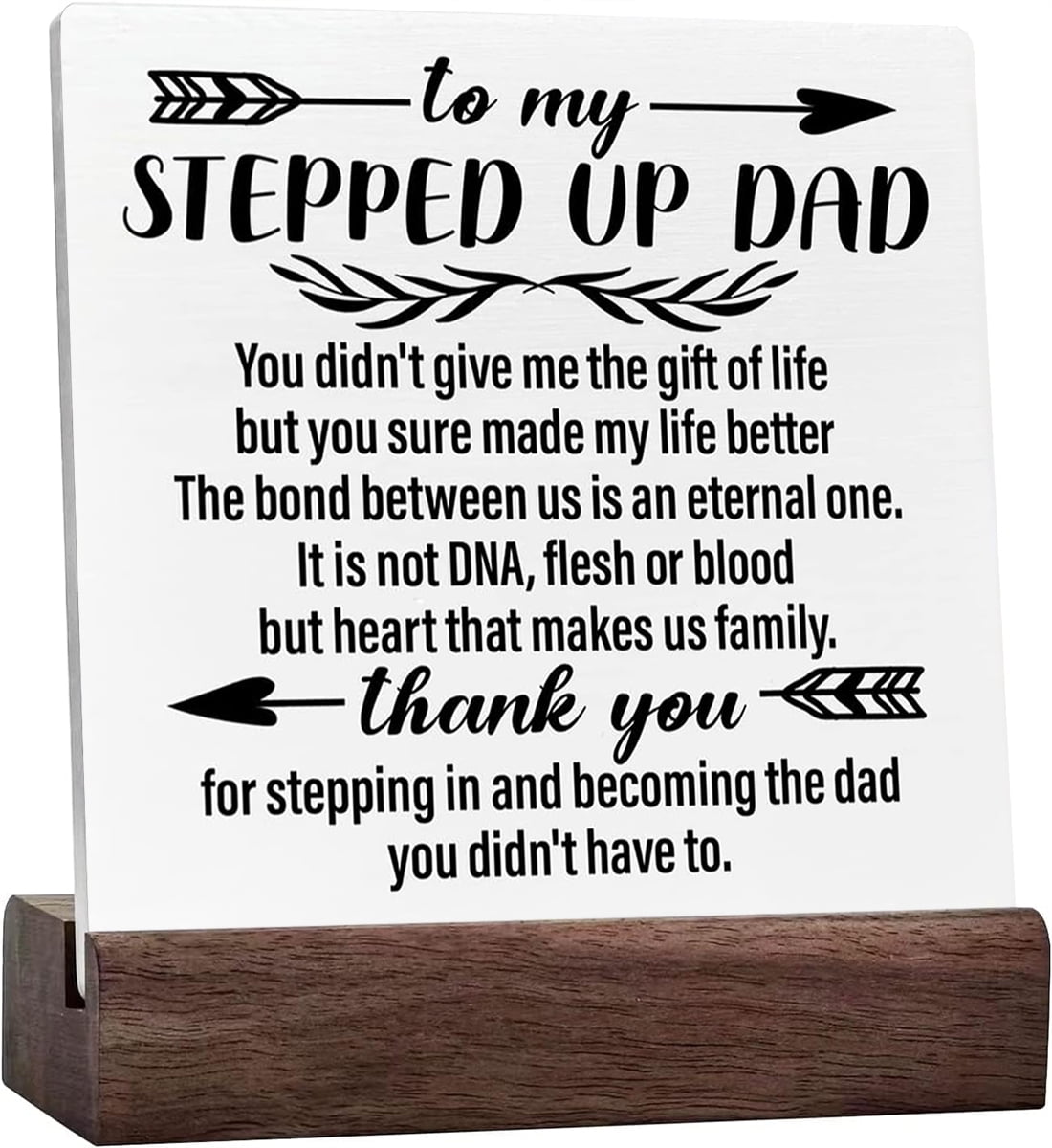 Ceramic Sign 4x4 Inch Stepdad Gifts From Daughter Son Stepdad Father'S ...