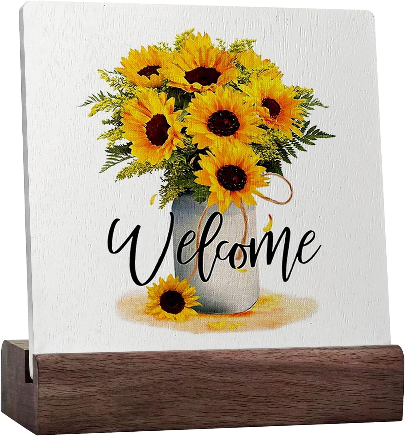 Ceramic Sign 4x4 Inch Summer Desk Decor Welcome Ceramic Sign Desk Decor ...