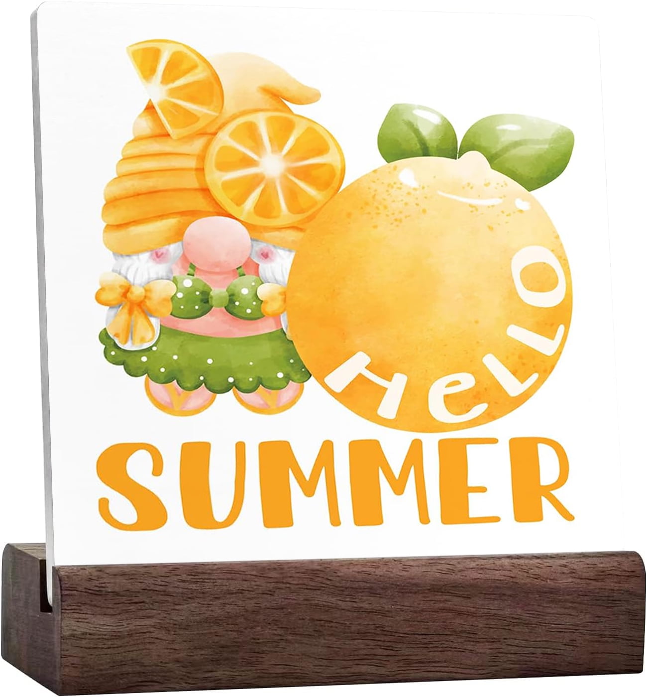 Ceramic Sign 4x4 Inch Summer Ceramic Desk Sign Plaque Hello Summer ...