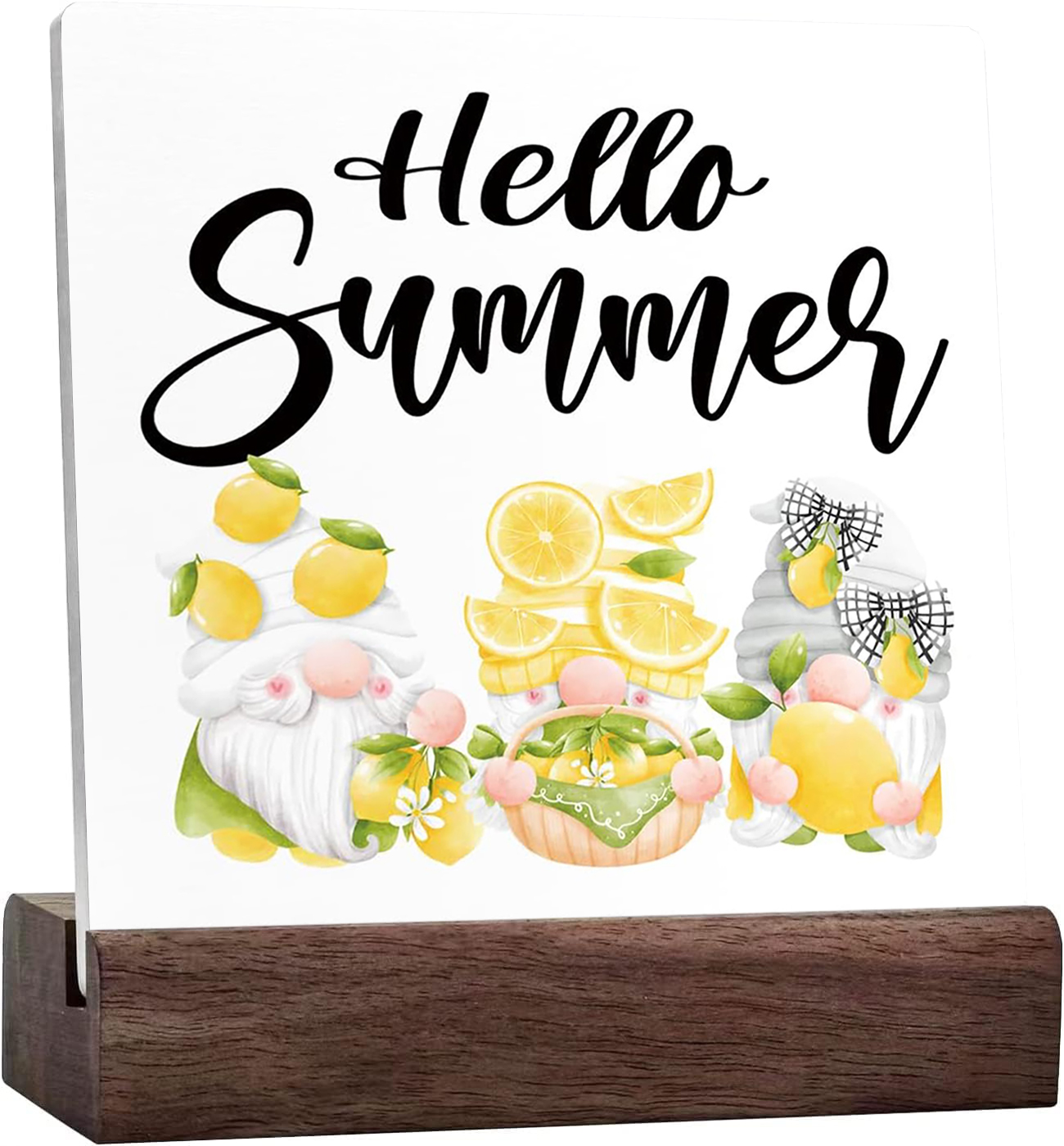 Ceramic Sign 4x4 Inch Summer Ceramic Desk Sign Plaque Hello Summer ...