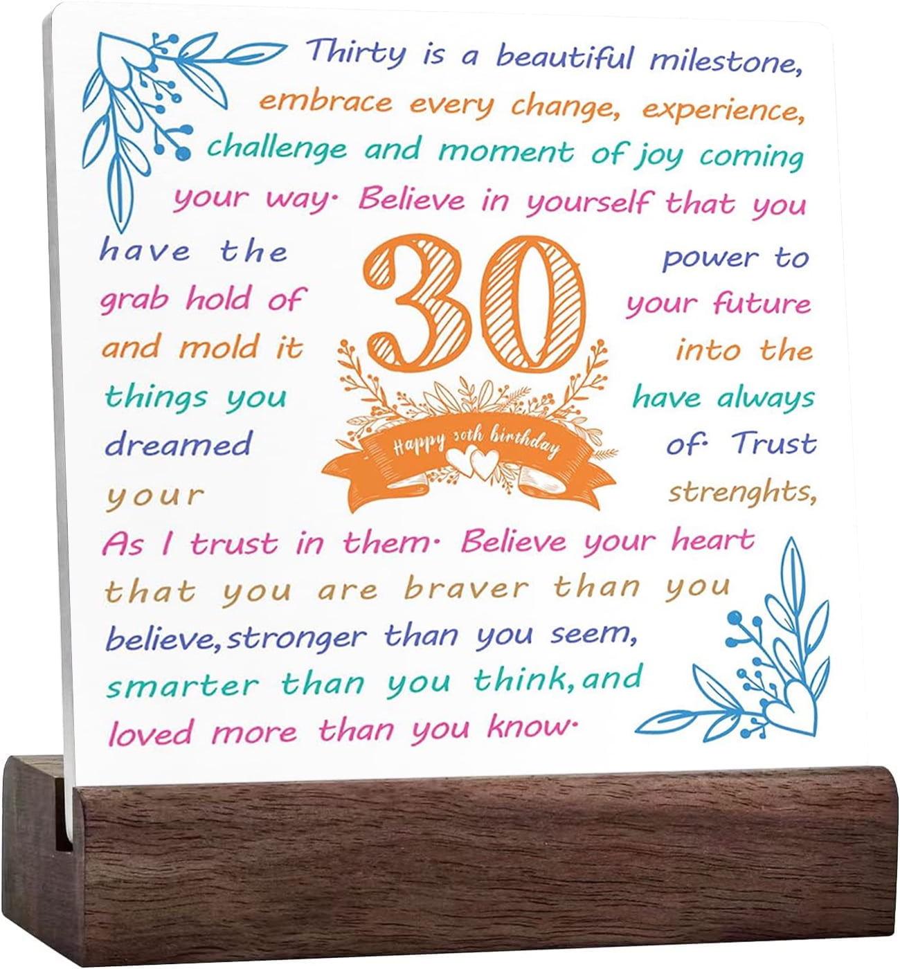Ceramic Sign 4x4 Inch Sweet 30th Birthday Gift Ceramic Plaque Sign ...