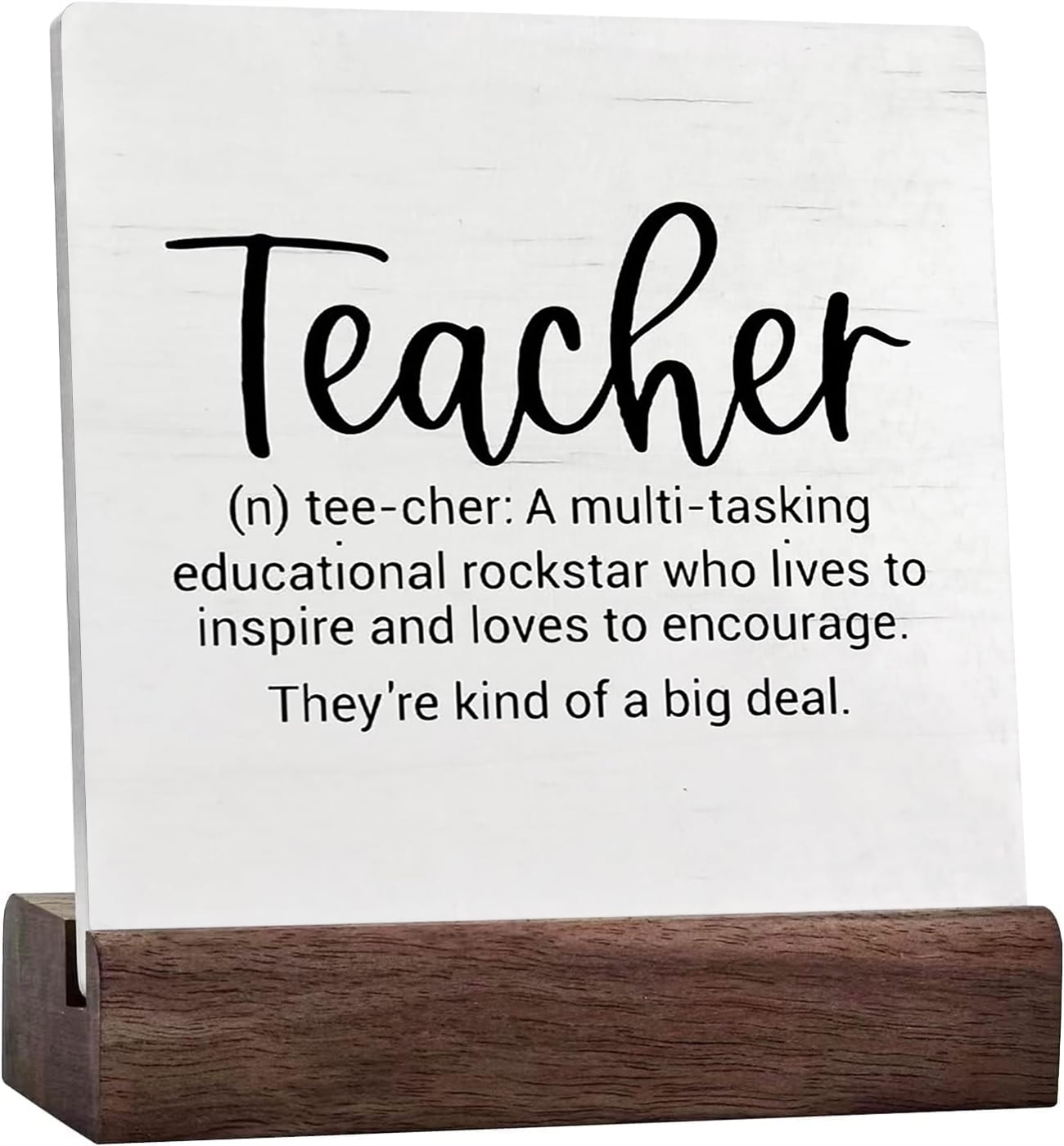 Ceramic Sign 4x4 Inch Teacher Desk Decor Teacher Appreciation Gifts End ...
