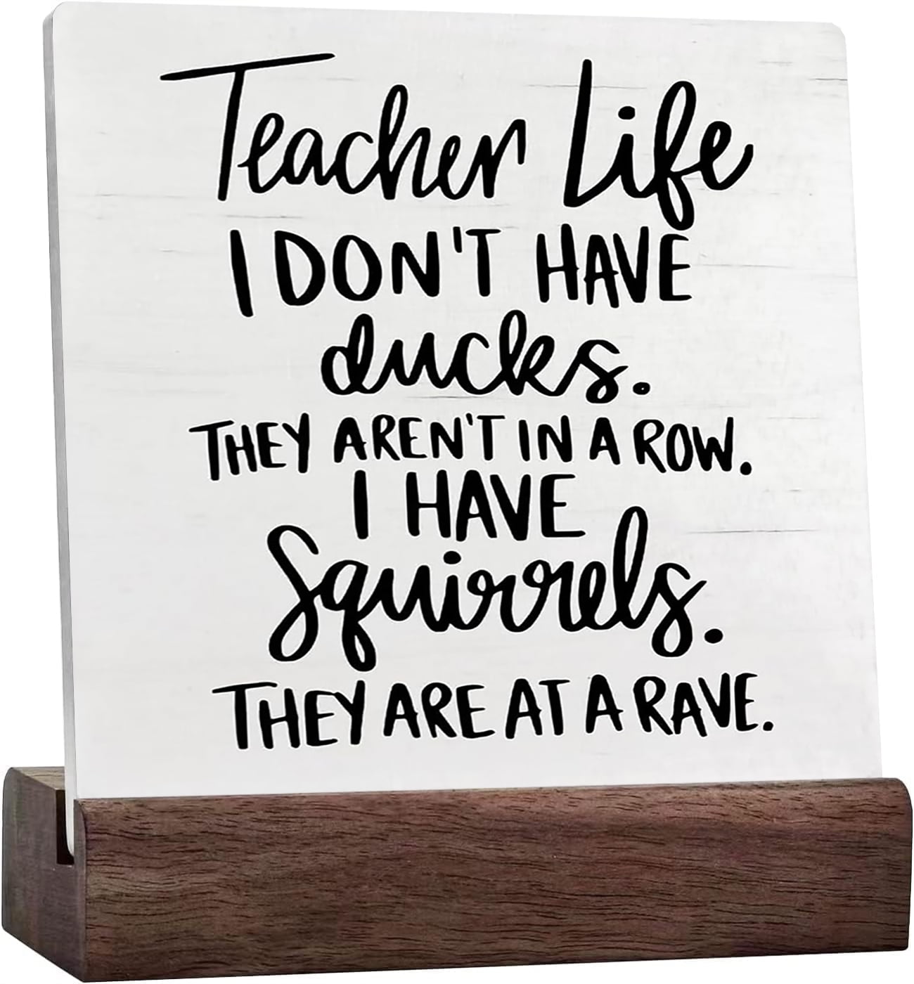 Ceramic Sign 4x4 Inch Teacher Desk Decor Teacher Appreciation Gifts End ...