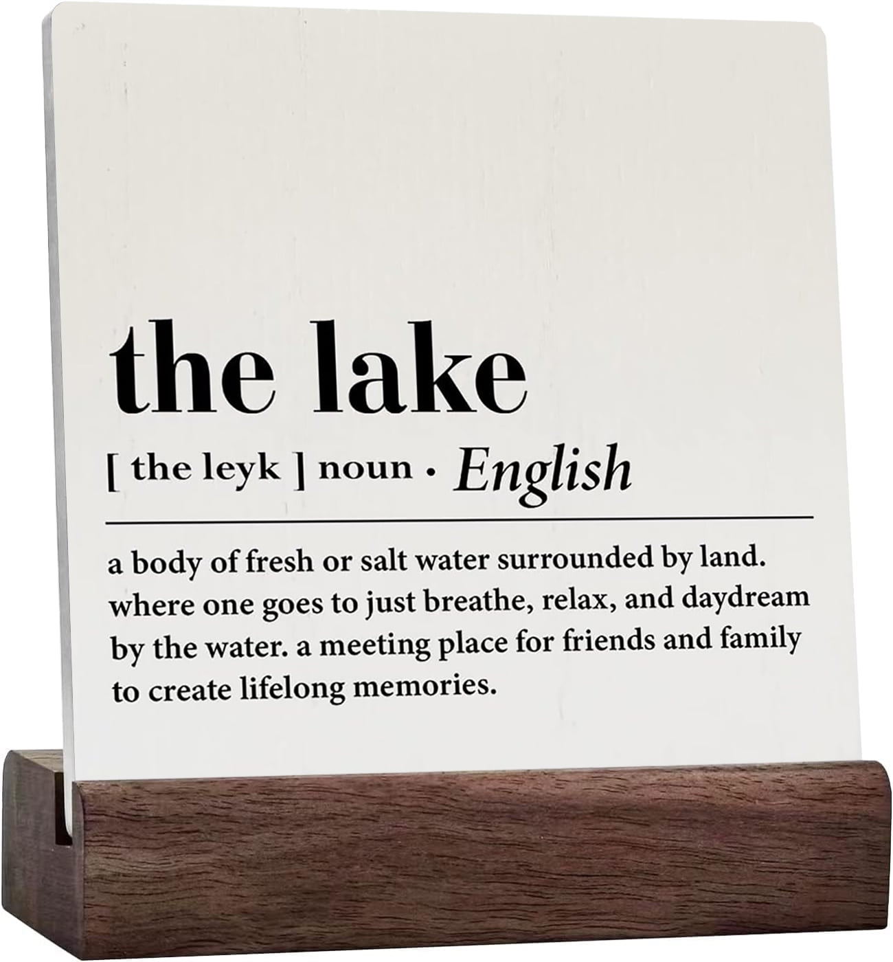 Ceramic Sign 4x4 Inch The Lake Definition Ceramic Signs Rustic Lake ...