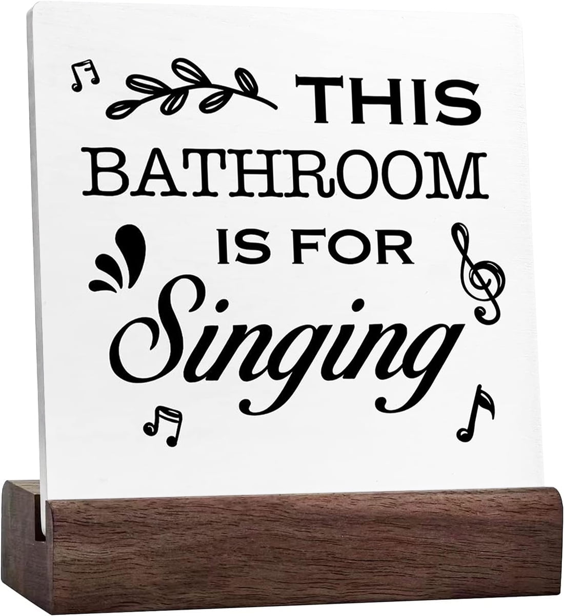 Ceramic Sign 4x4 Inch This Bathroom Is For Singing Plaque Sign with ...