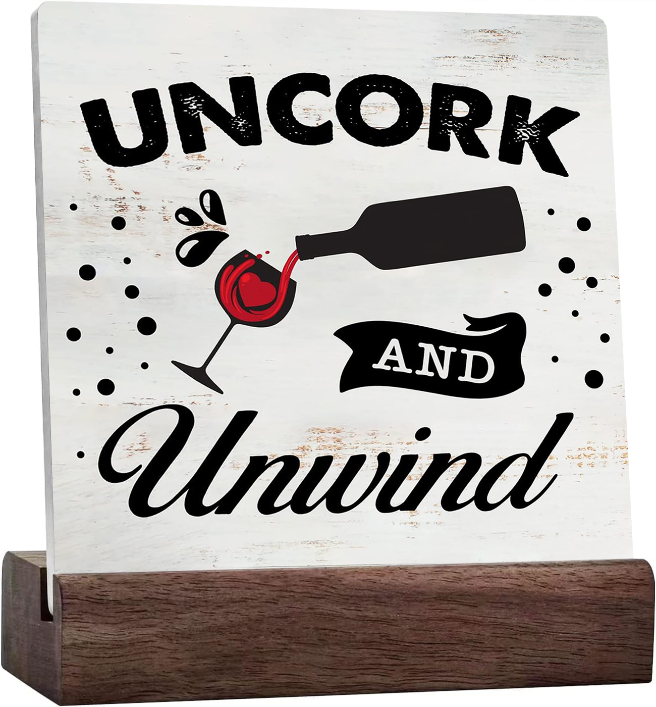 Ceramic Sign 4x4 Inch Uncork And Unwind Ceramic Signs Home Decor Rustic ...