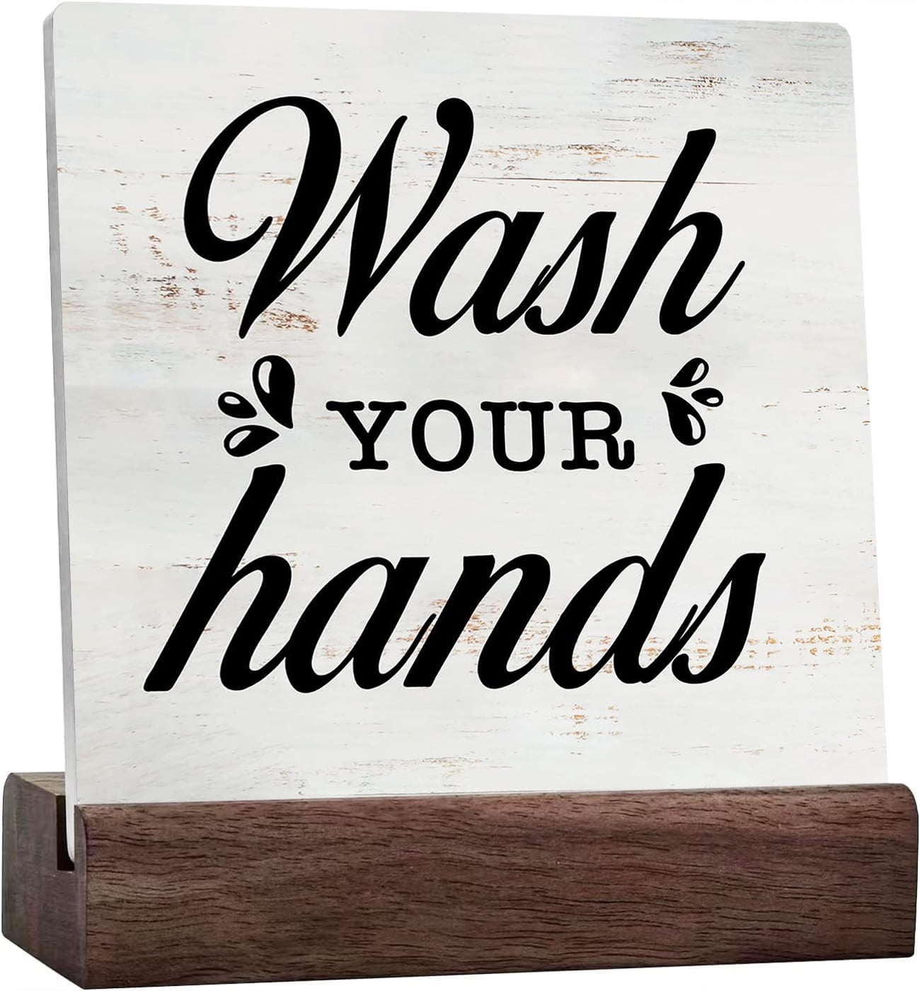 Ceramic Sign 4x4 Inch Wash Your Hands Ceramic Signs Home Decor Rustic ...