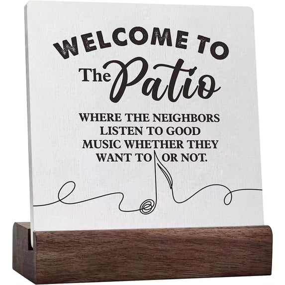 Ceramic Sign 4x4 Inch Welcome To Our Patio Ceramic Plaque Sign with ...