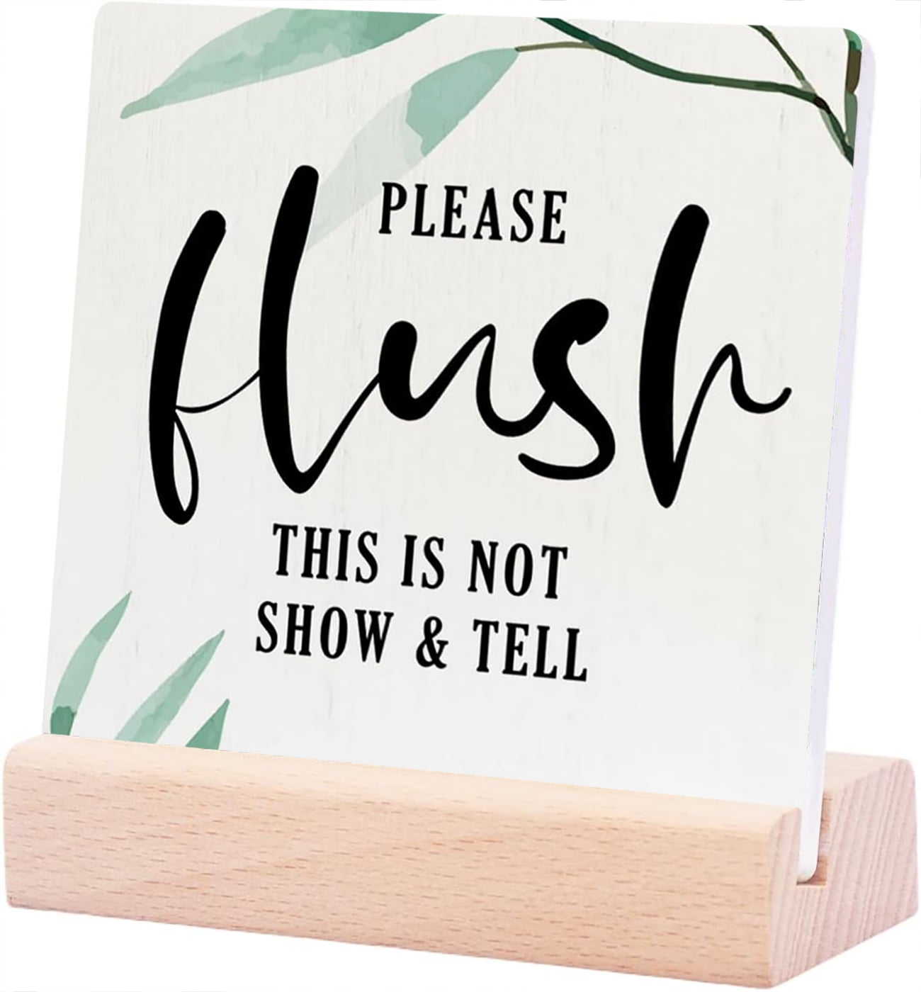 Ceramic Sign 4x4Inch Bathroom Signage Ceramic Desk Sign Rustic Restroom ...