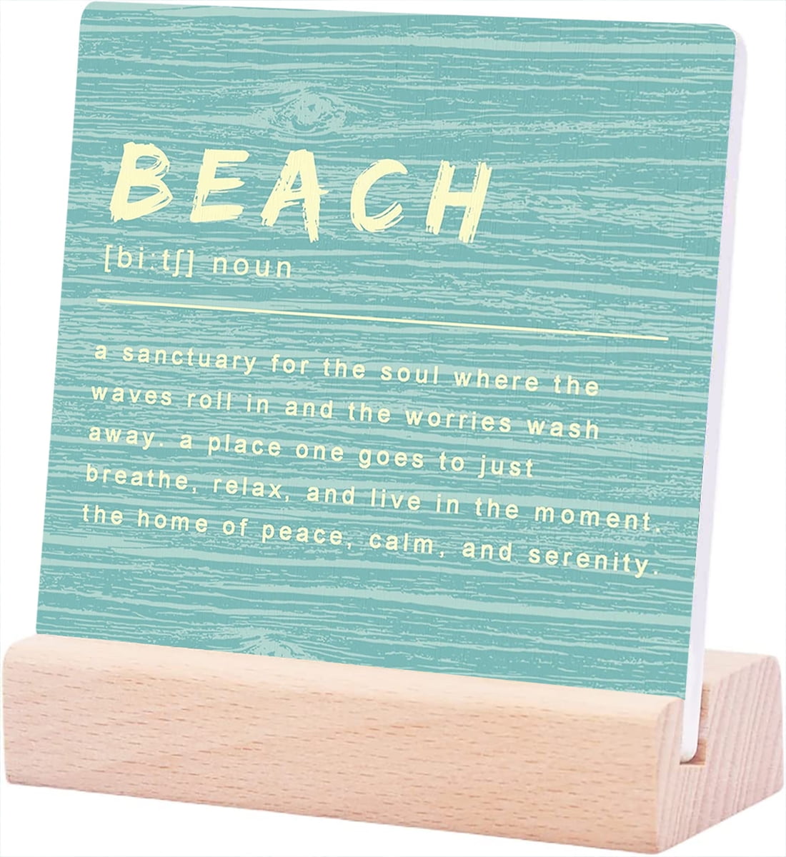 Ceramic Sign 4x4Inch Beach Sign Desk Decor Coastal Decor Beach ...