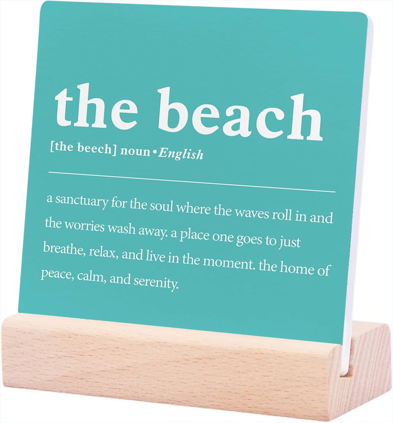 Ceramic Sign 4x4Inch Beach Ceramic Plaque Sign Beach House Decor Beach ...