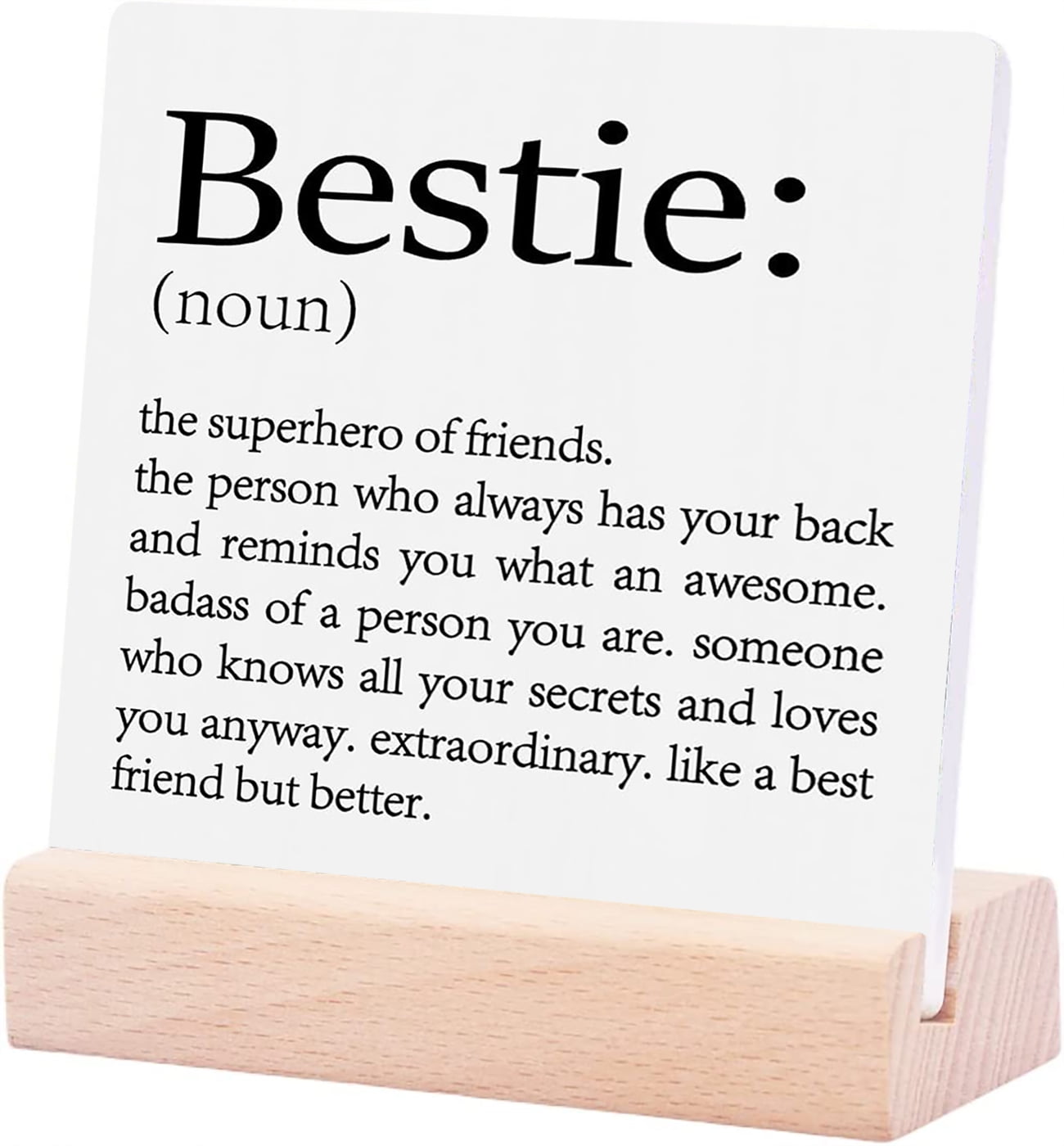 Ceramic Sign 4x4Inch Bestie Definition Ceramic Signs Friendship Quote ...