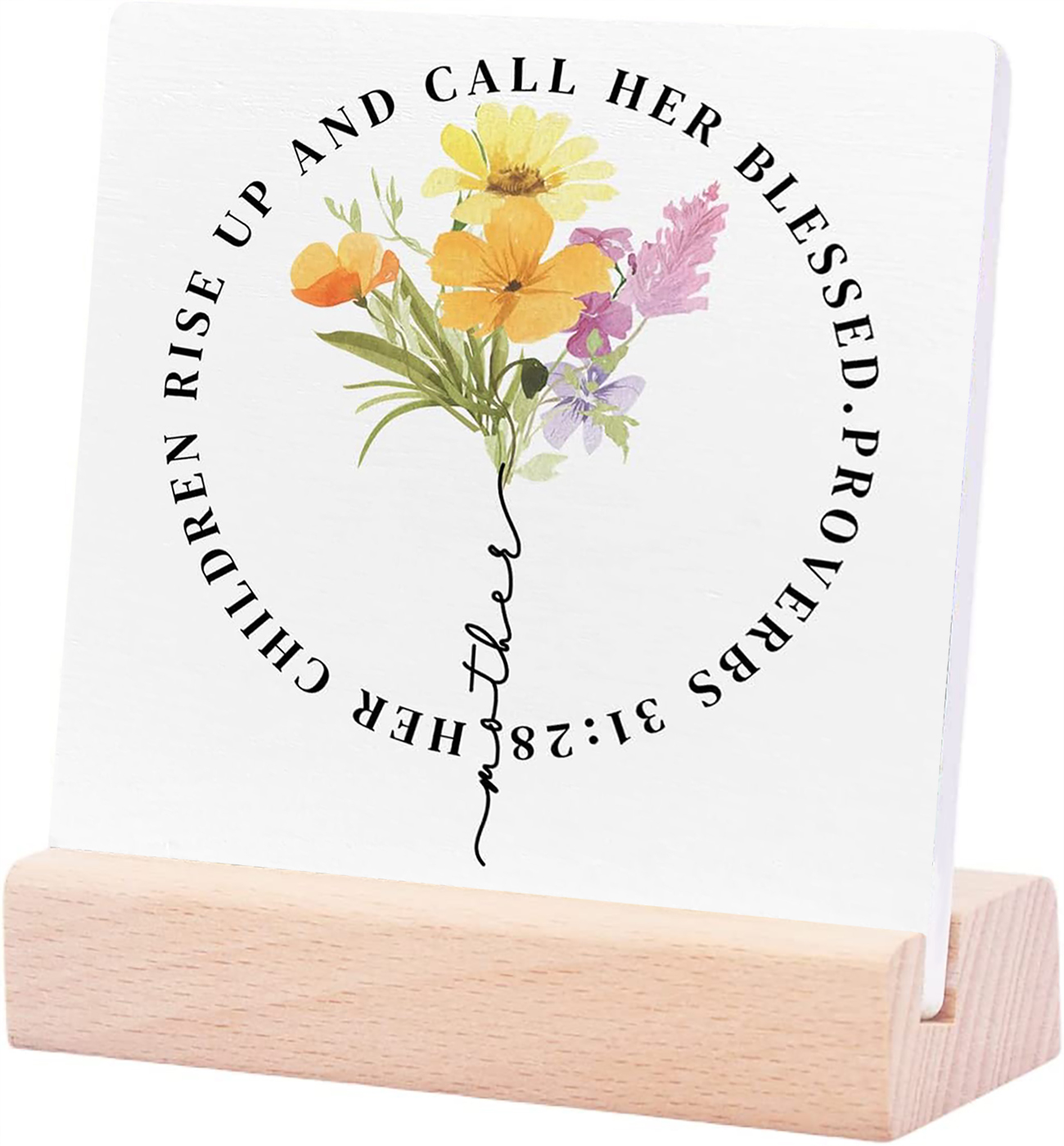 Ceramic Sign 4x4Inch Bible Verse Ceramic Plaque Sign Christian Home ...