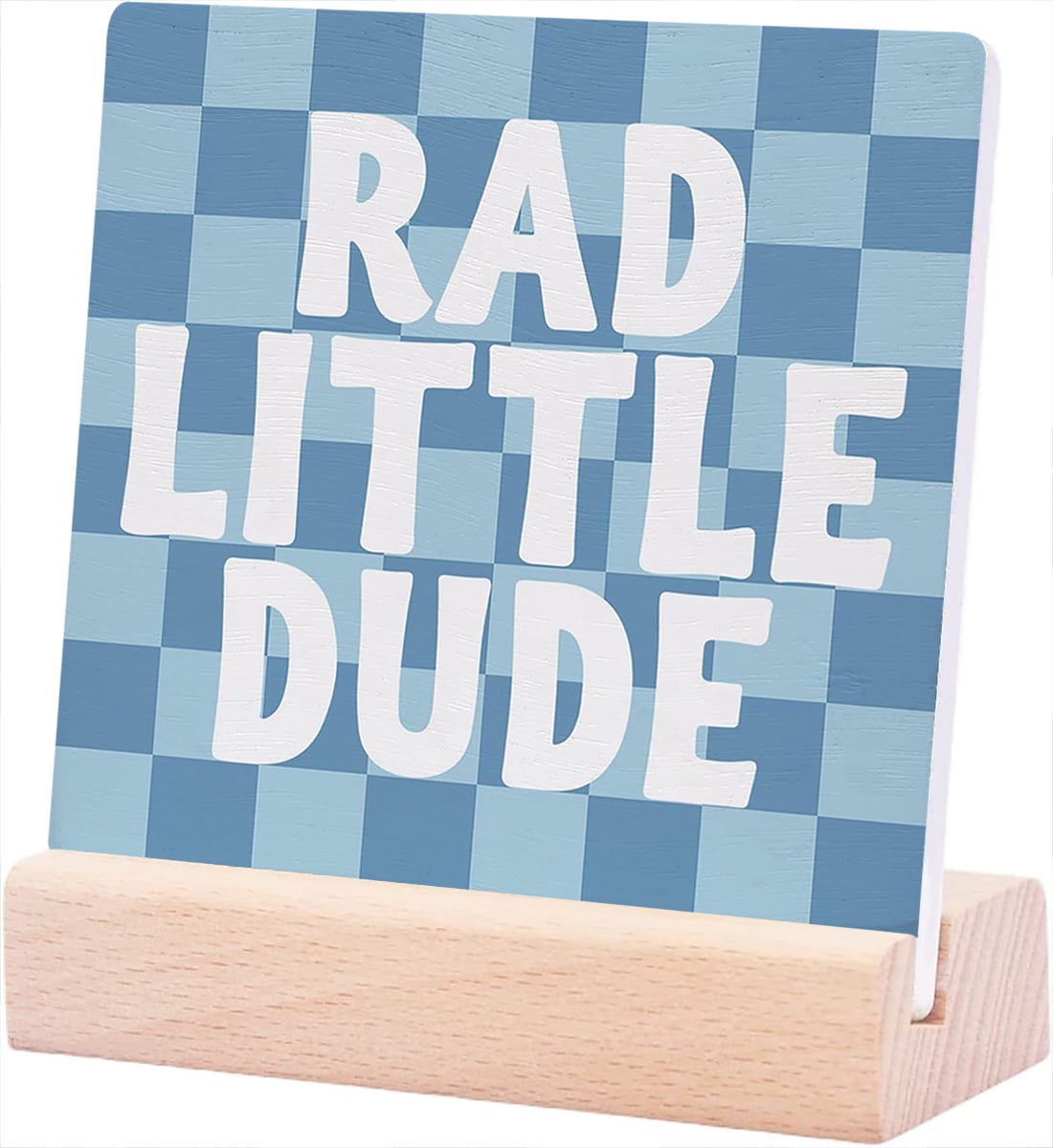 Ceramic Sign 4x4Inch Blue And White Checkerboard Preppy Preppy Boys ...