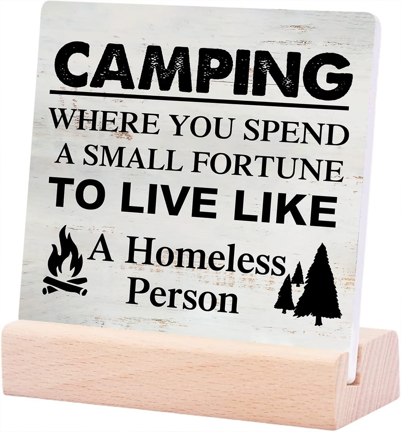 Ceramic Sign 4x4Inch Camping Where You Spend A Small Fortune Camping ...