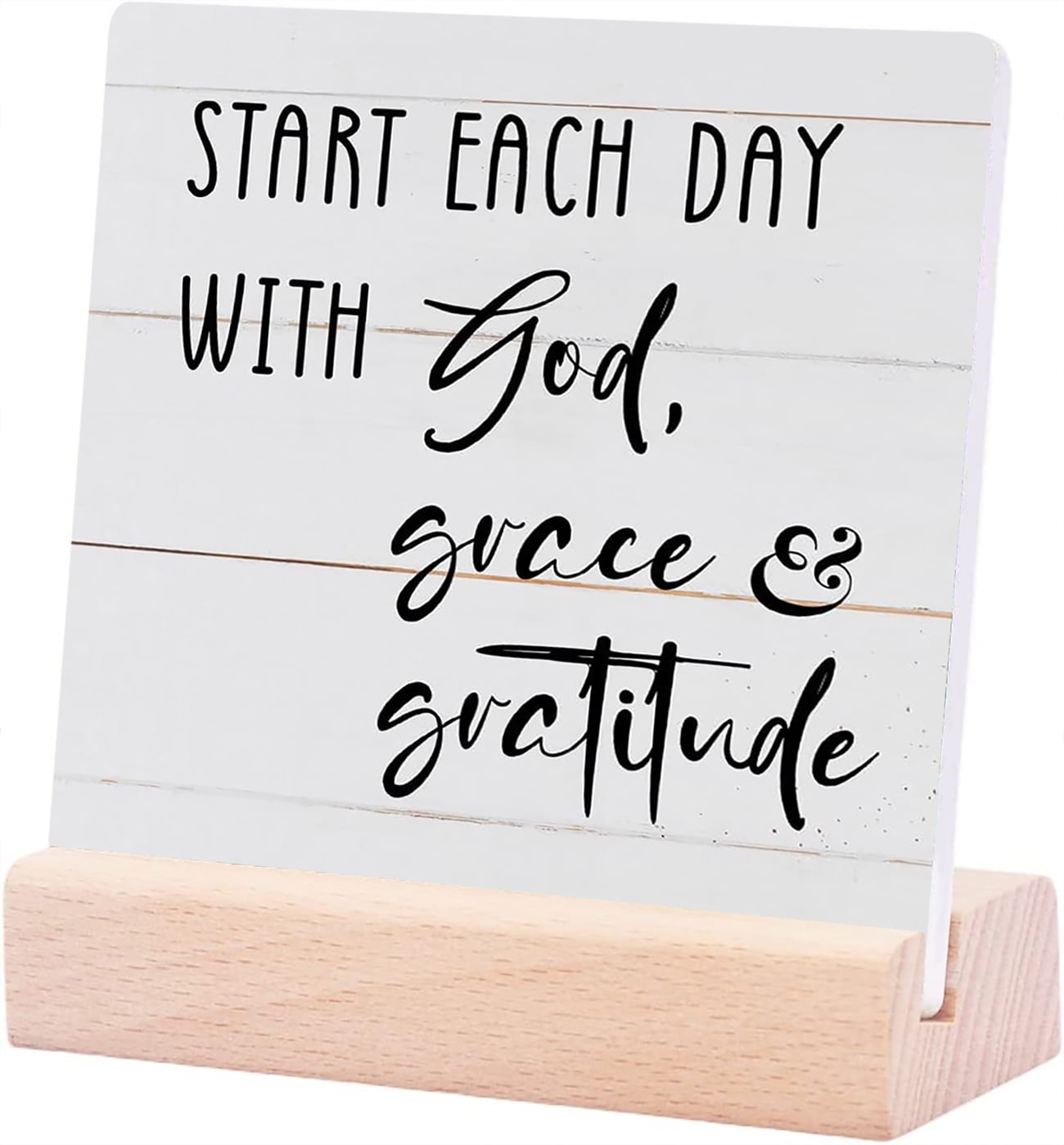 Ceramic Sign 4x4Inch Christian Sign Bathroom Decor Farmhouse Home Decor ...