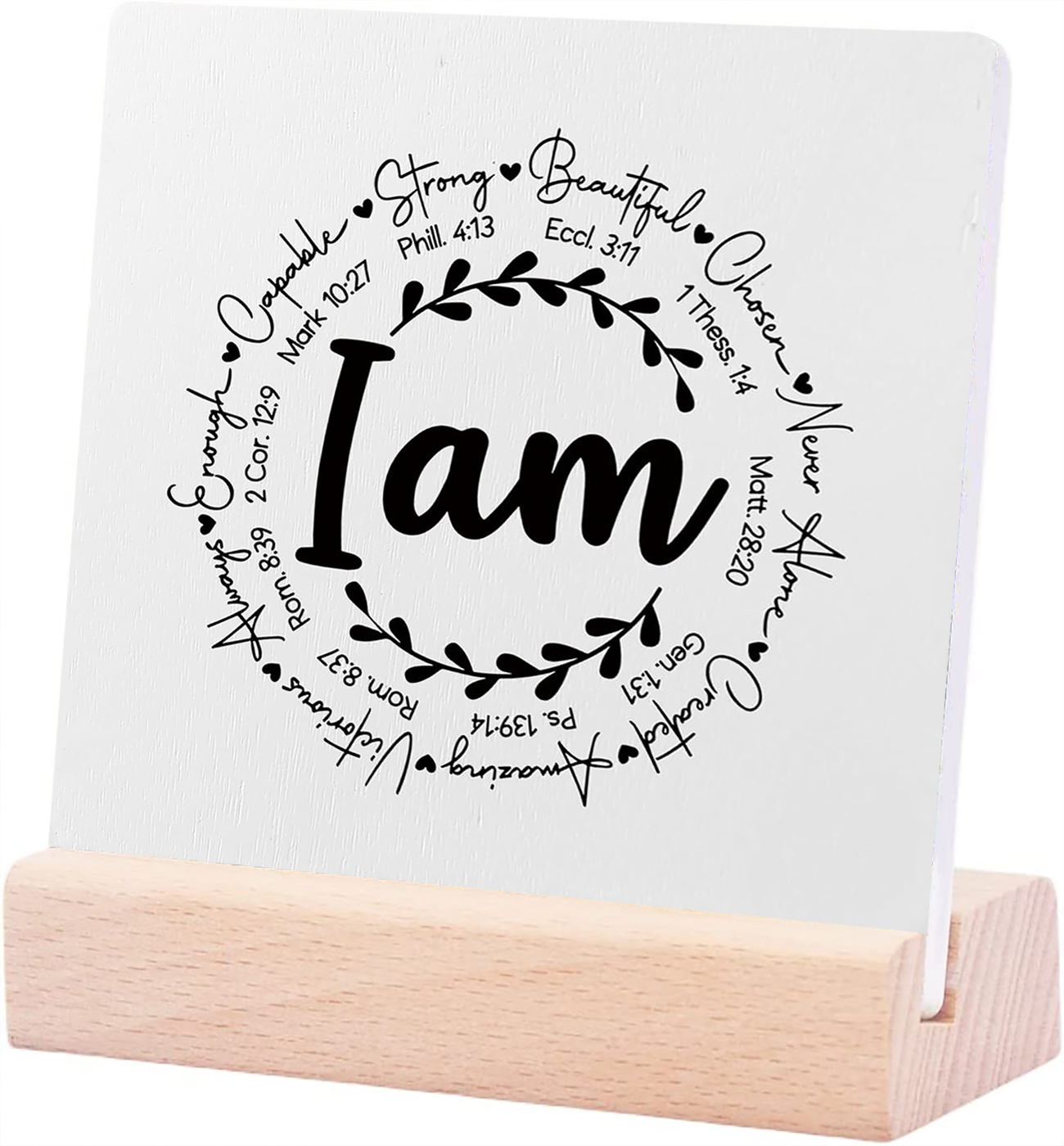 Ceramic Sign 4x4Inch Christian Decor Christian Bible I Am Inspirational ...