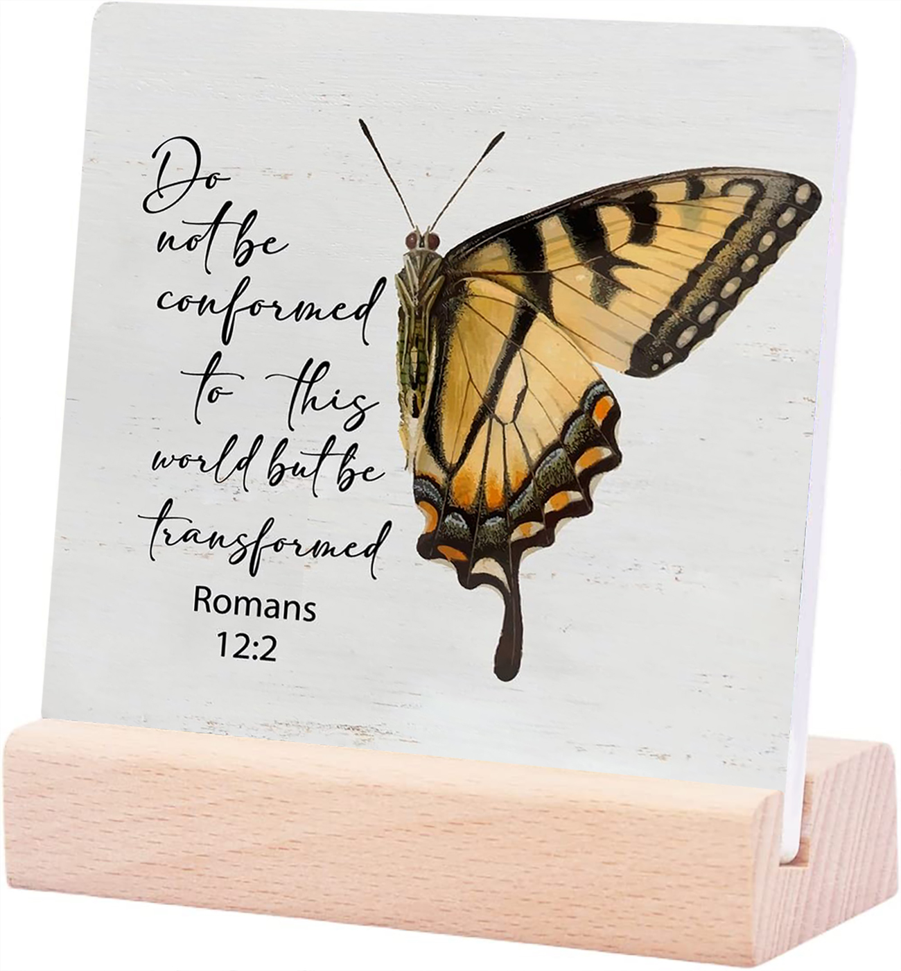 Ceramic Sign 4x4Inch Christian Gifts Inspirational Bible Verse Ceramic ...