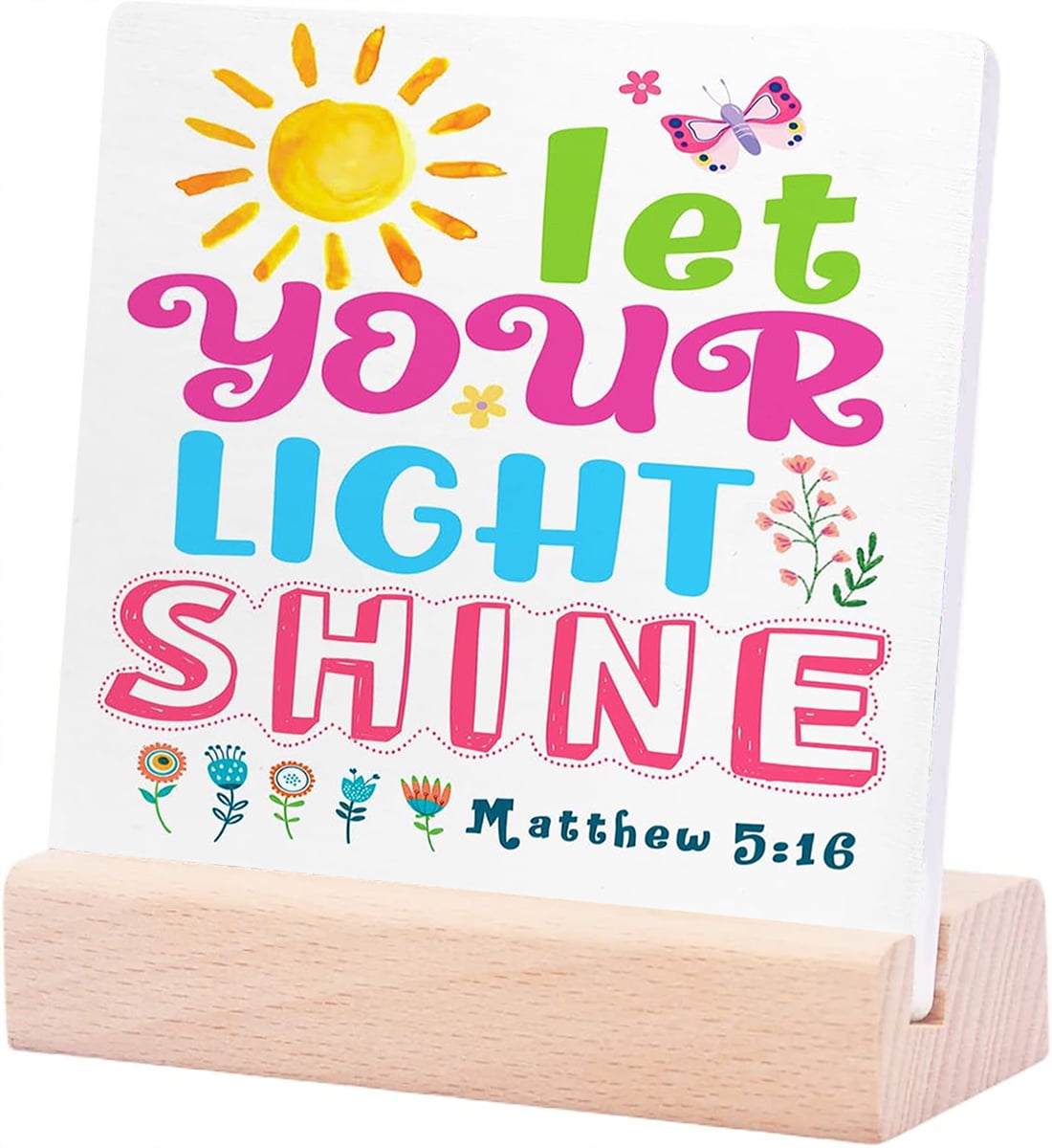 Ceramic Sign 4x4Inch Christian Inspirational Desk Decor Gifts For Let ...