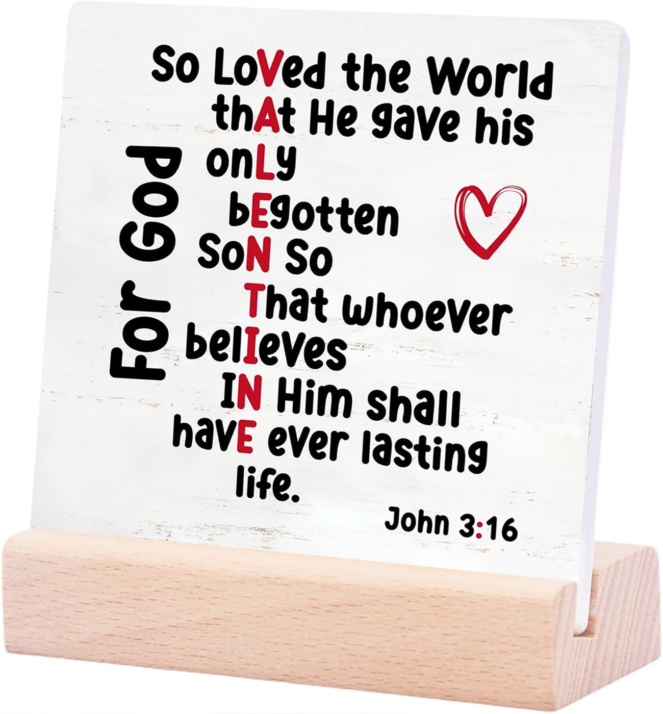 Ceramic Sign 4x4Inch Christian Valentines Decor Christian Desk Decor ...