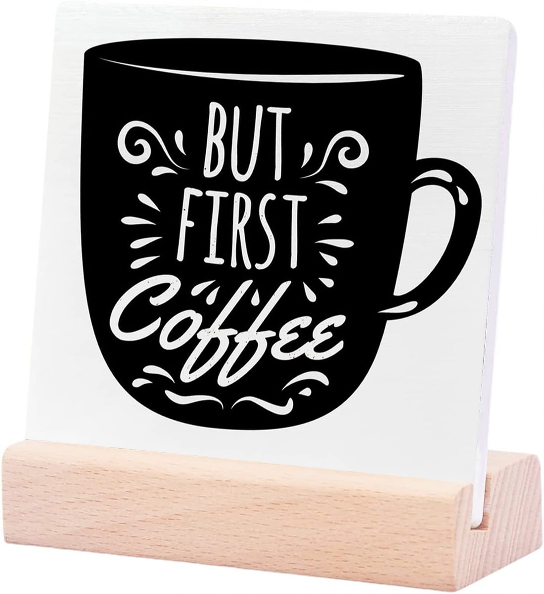 Ceramic Sign 4x4Inch Coffee Table Decor Ceramic Sign Coffee Decor For ...