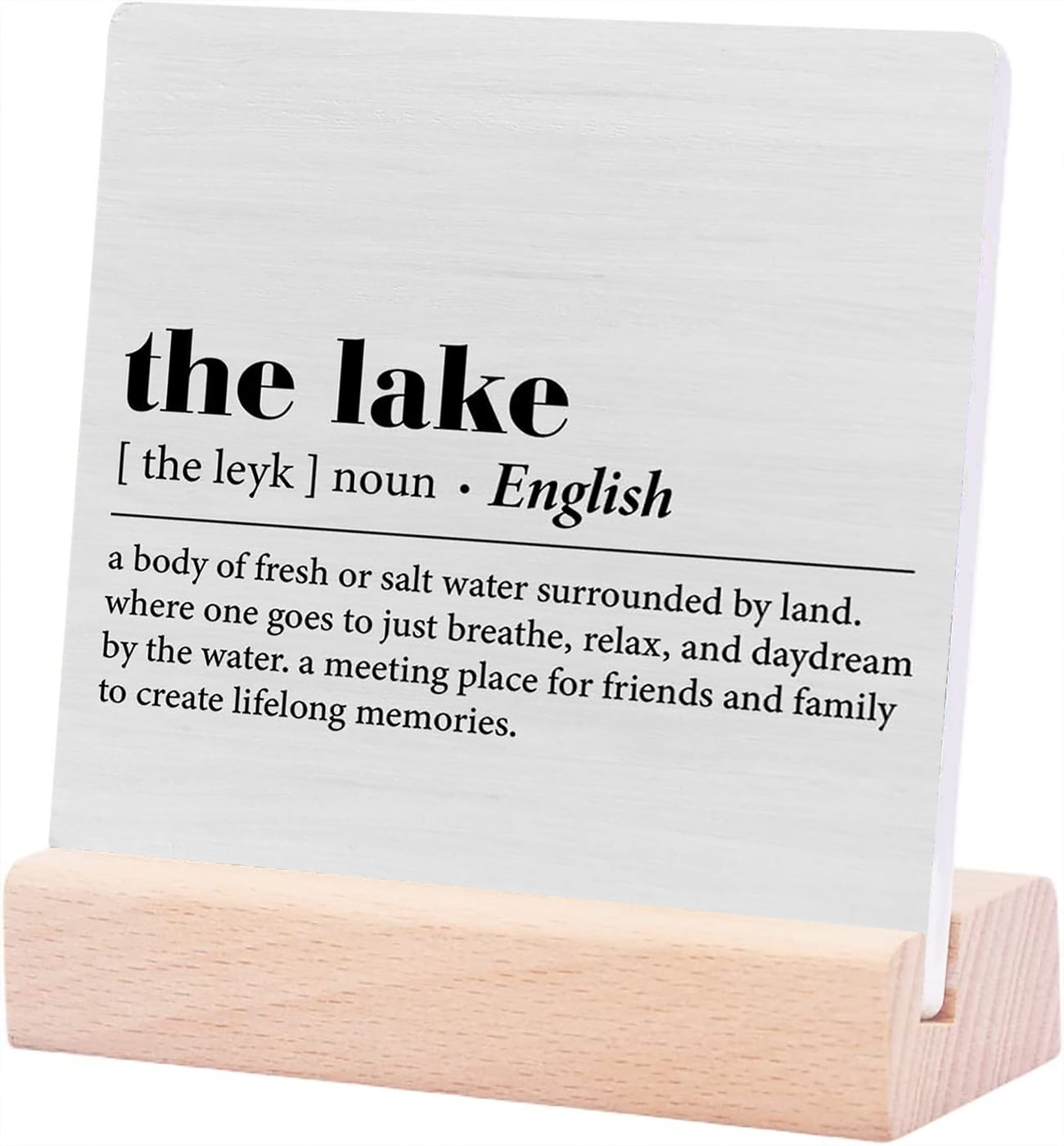 Ceramic Sign 4x4Inch Country The Lake Definition Desk Sign Decor Lake ...