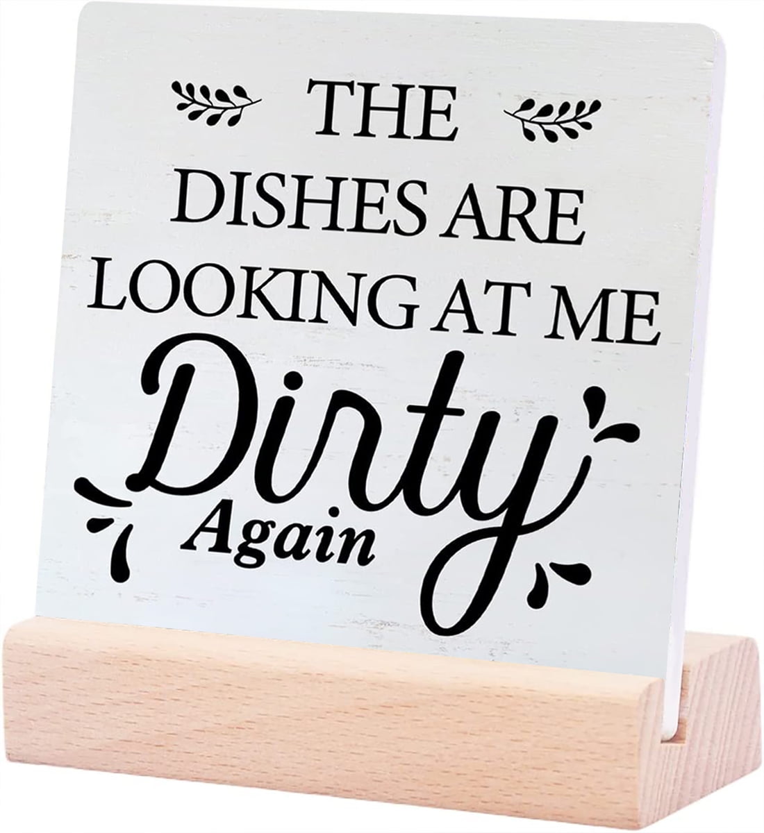 Ceramic Sign 4x4Inch Farmhouse Dishes Are Looking At Me Plaque Sign ...