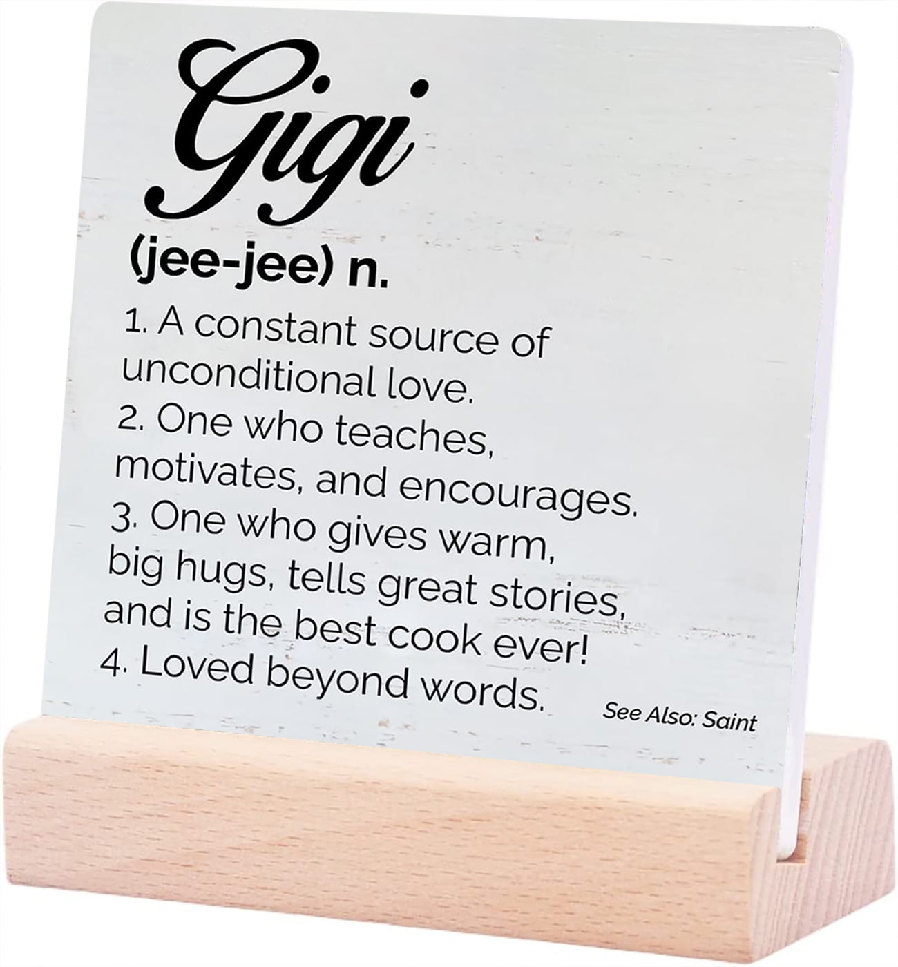 Ceramic Sign 4x4Inch Farmhouse Gigi Definition Ceramic Desk Sign Rustic ...