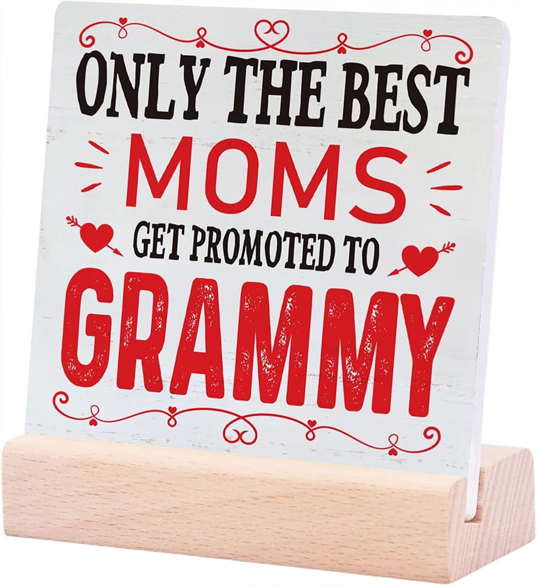 Ceramic Sign 4x4Inch Farmhouse Grammy Plaque Sign with Wood Stand ...