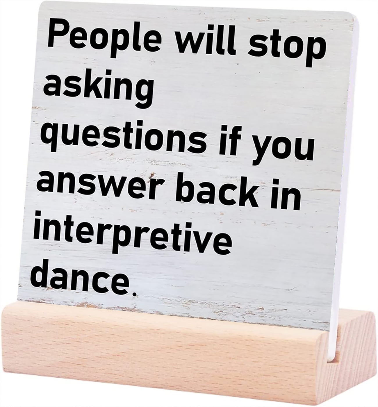 Ceramic Sign 4x4Inch Farmhouse Receptionist Gift Ceramic Desk Sign ...