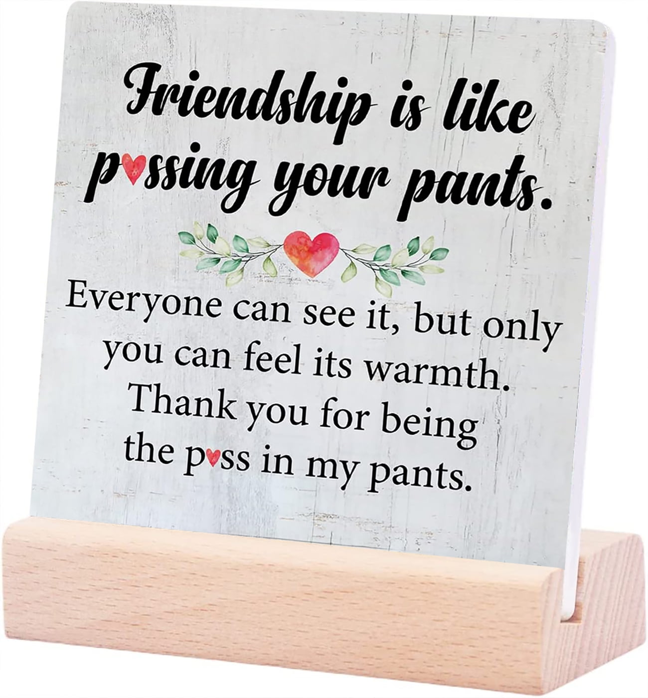 Ceramic Sign 4x4Inch Friendship Ceramic Desk Sign Rustic Style Funny ...