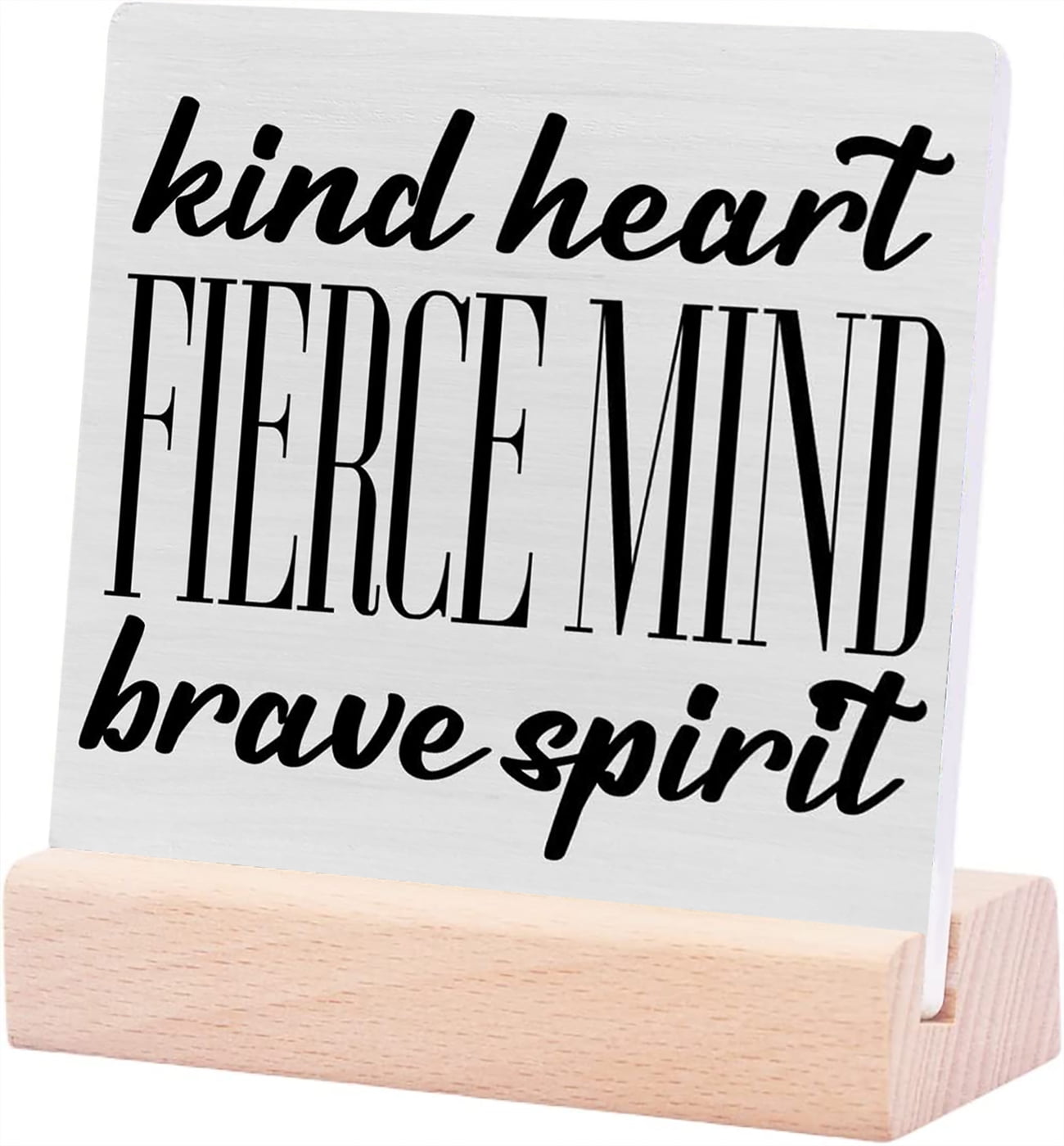 Ceramic Sign 4x4Inch Graduation Quote Desk Sign Decor Kind Heart Fierce ...