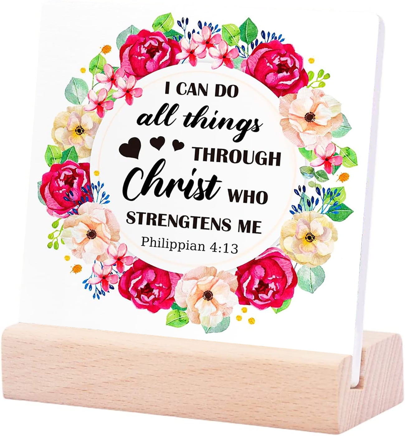 Ceramic Sign 4x4Inch I Can Do All Things Through Christ Ceramic Signs ...