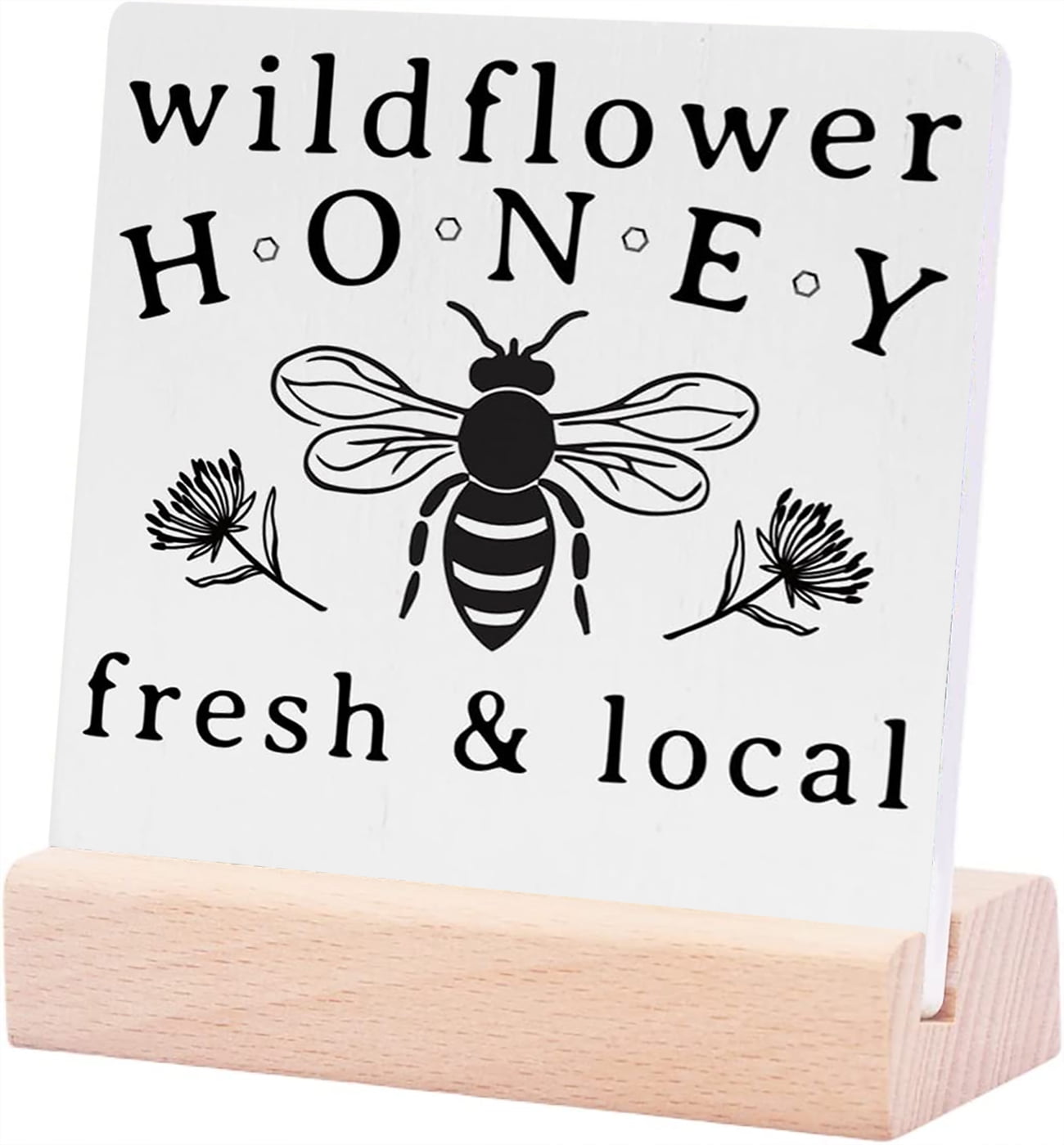 Ceramic Sign 4x4Inch Inspirational Bee Decor Bee Gifts Desk Decor For ...