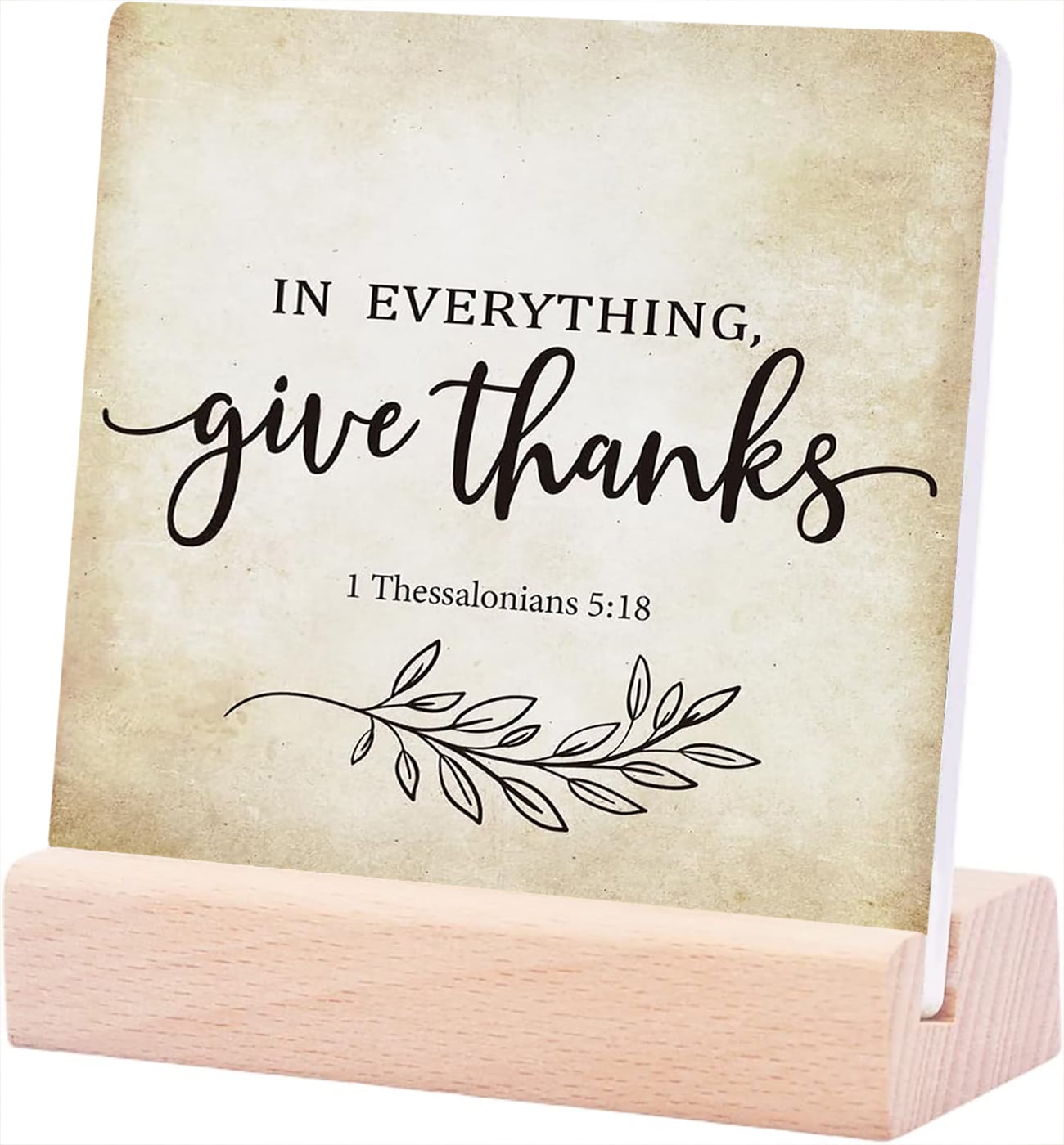 Ceramic Sign 4x4Inch Inspirational Bible Verse In All Things Give ...