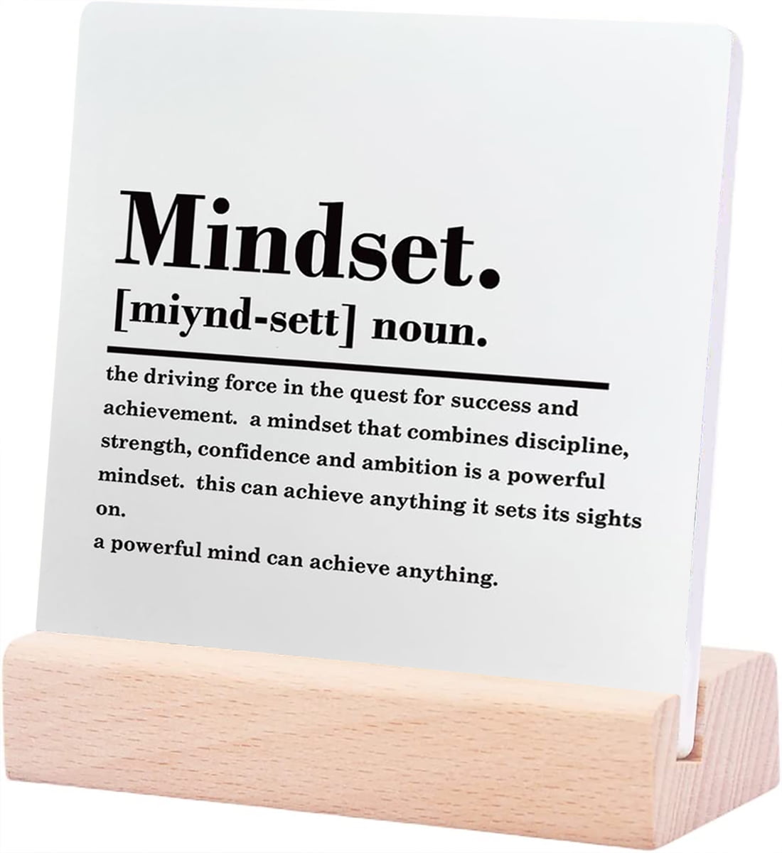 Ceramic Sign 4x4Inch Inspirational Decor Mindset Definition Plaque Sign ...