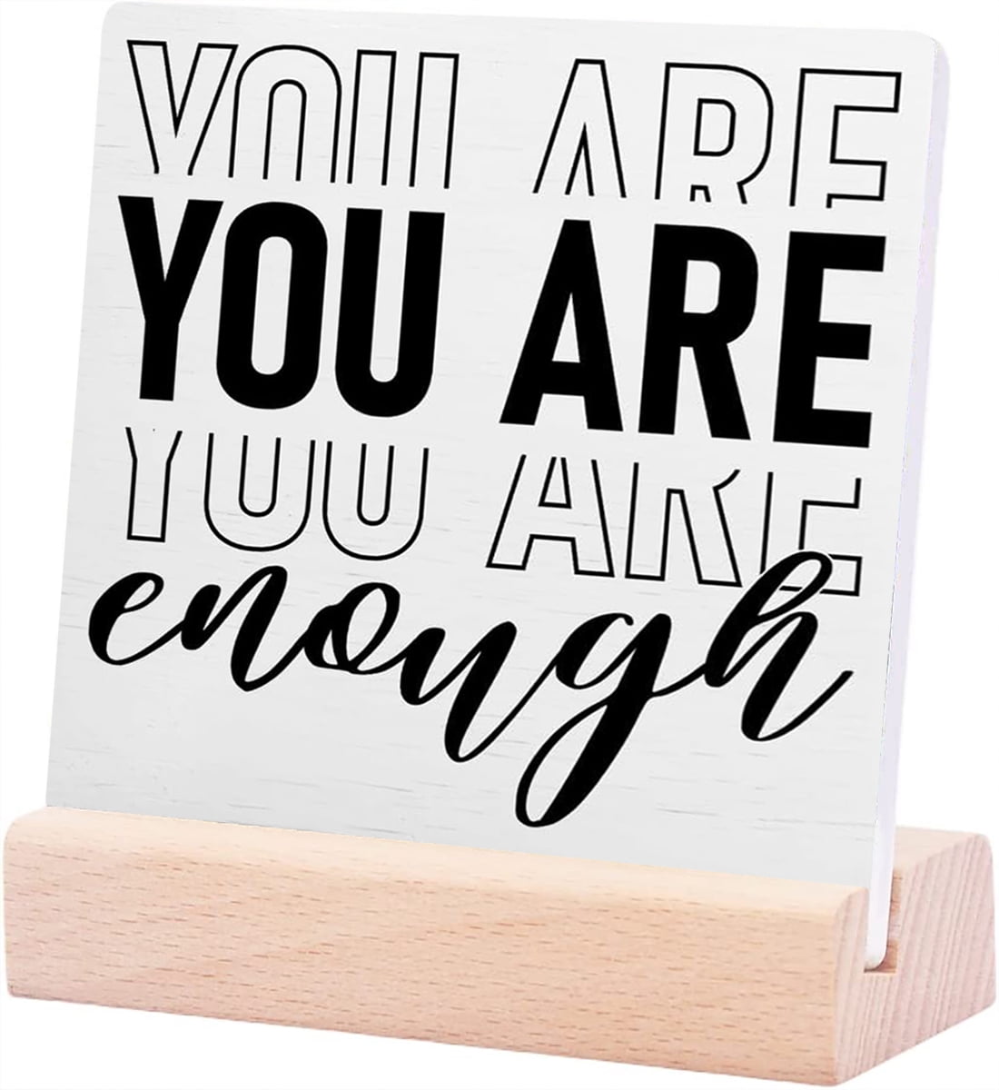 Ceramic Sign 4x4Inch Inspirational Desk Decor Motivational Home Office ...
